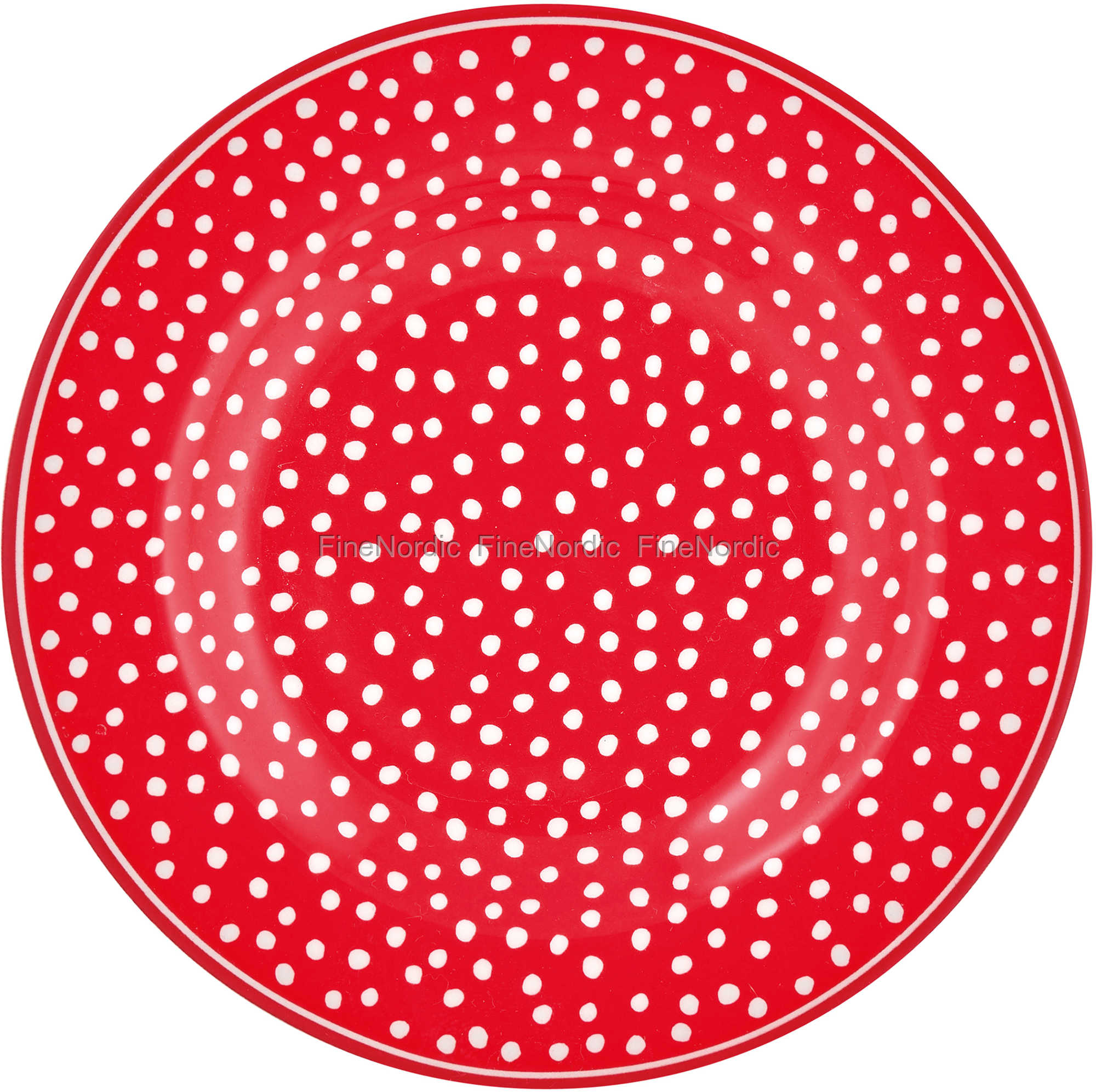 GreenGate Small Plate Dot Red