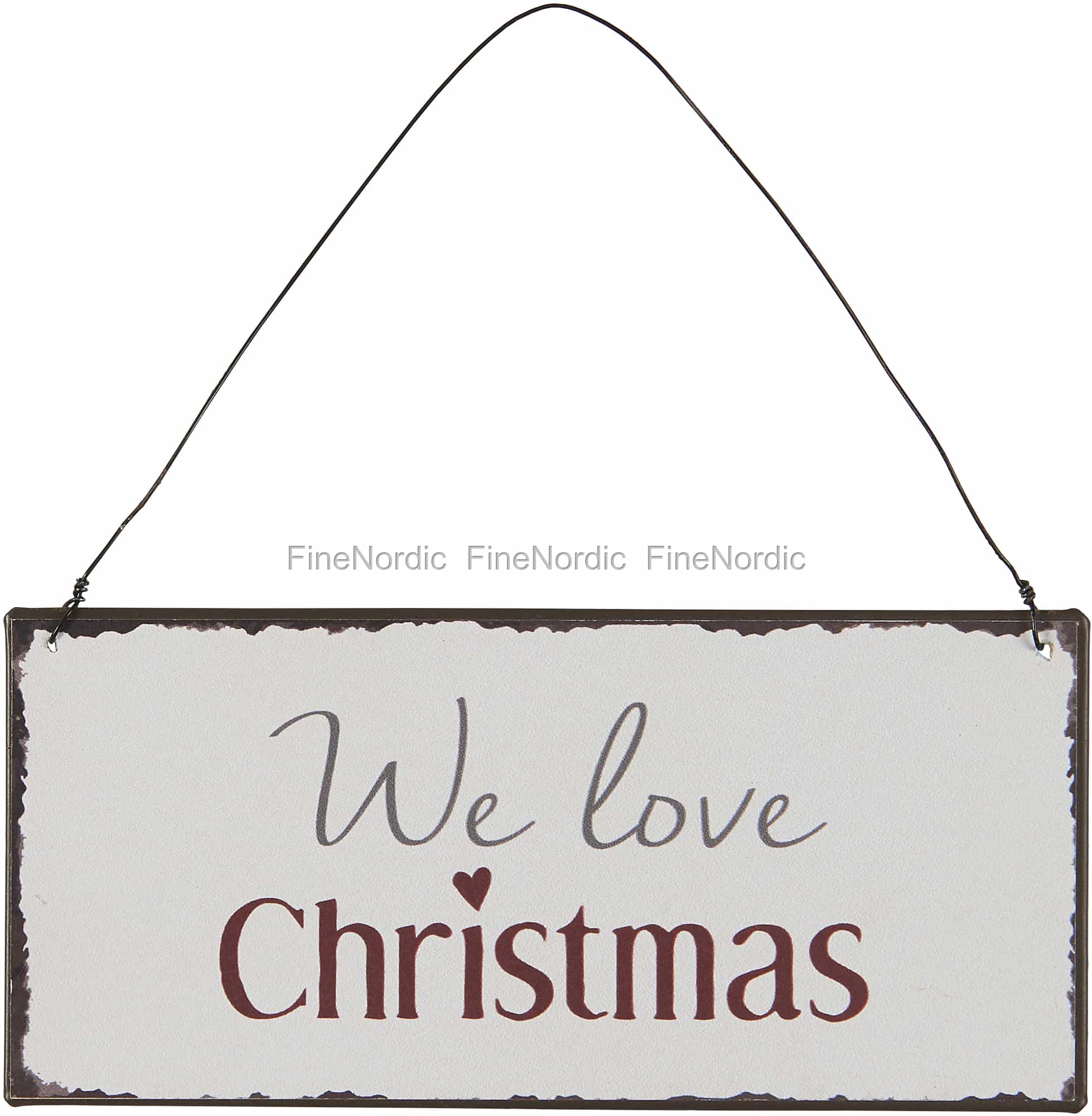 Ib Laursen Metal Sign - We Love Christmas