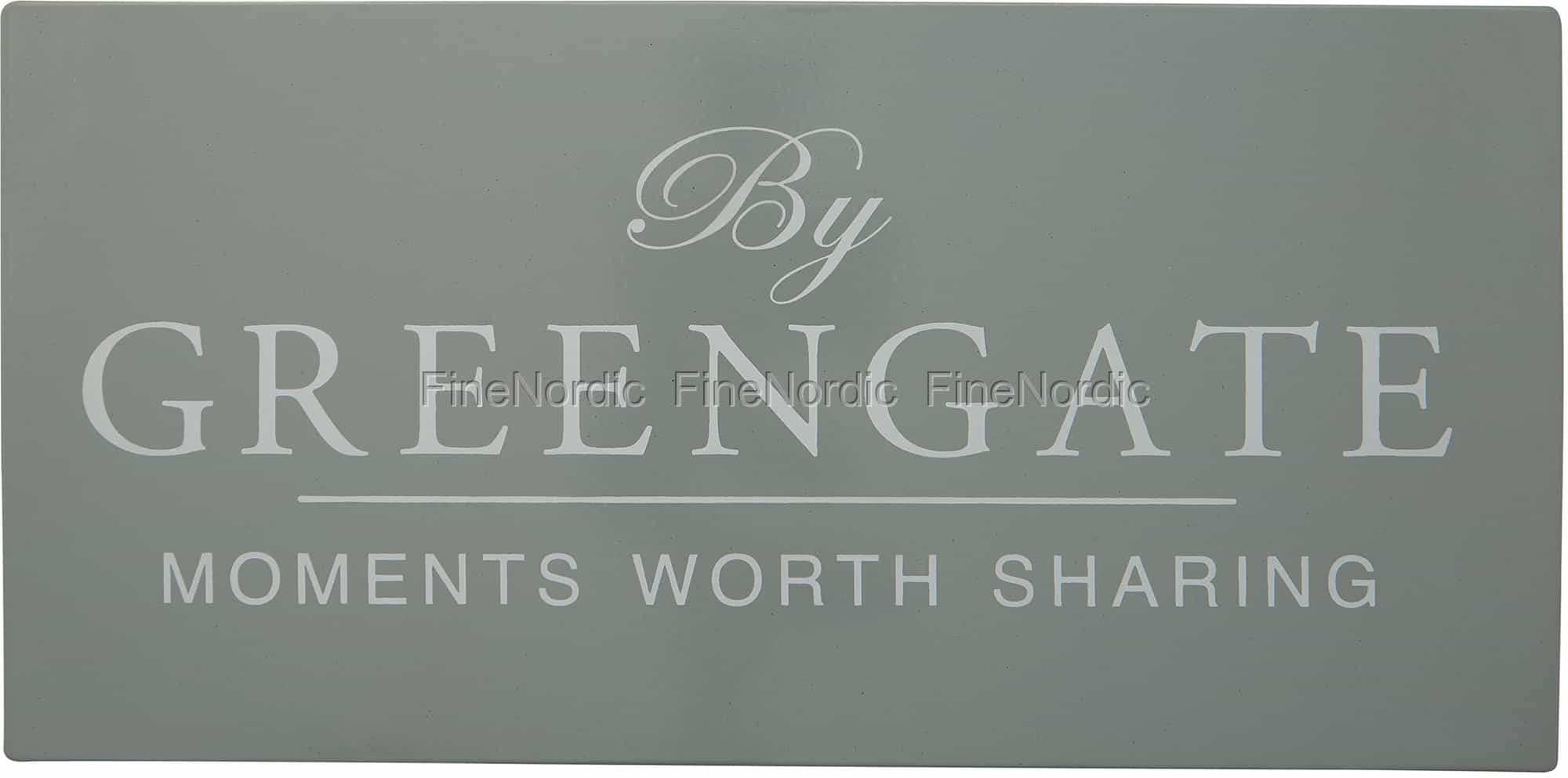 GreenGate Metal Sign Grey