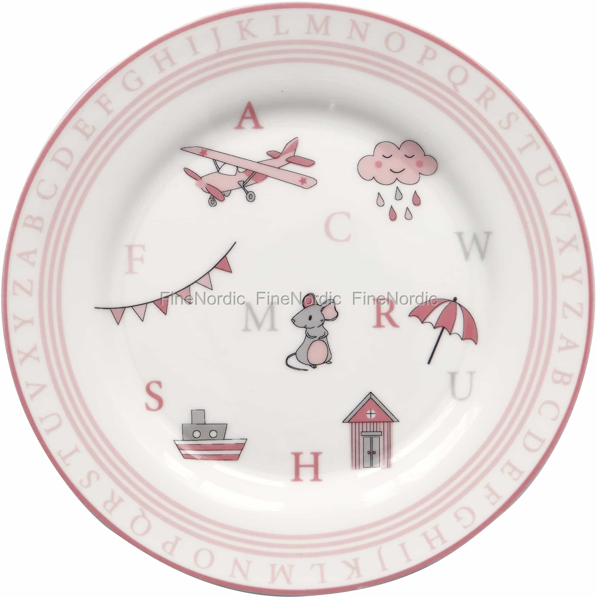 GreenGate Kids Plate Charlie Pink