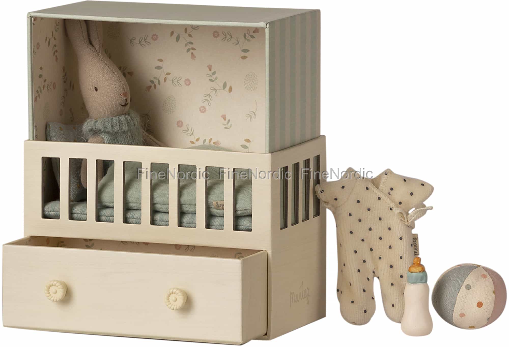 Maileg Baby Room with Micro Rabbit