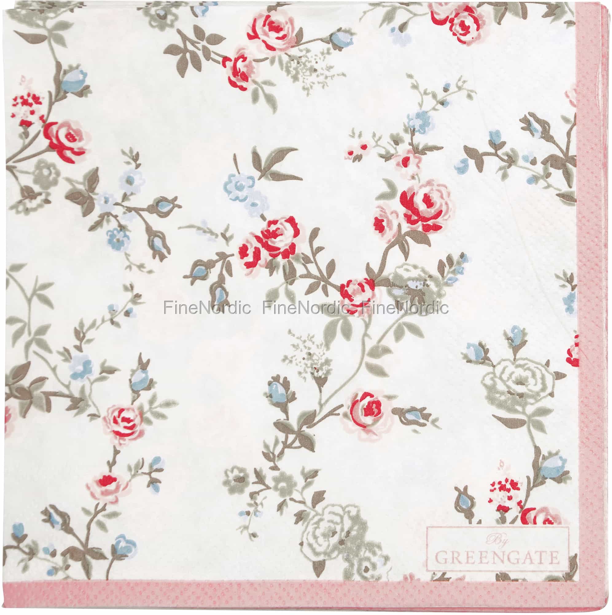 GreenGate Paper Napkins Carly White Small 20 pcs