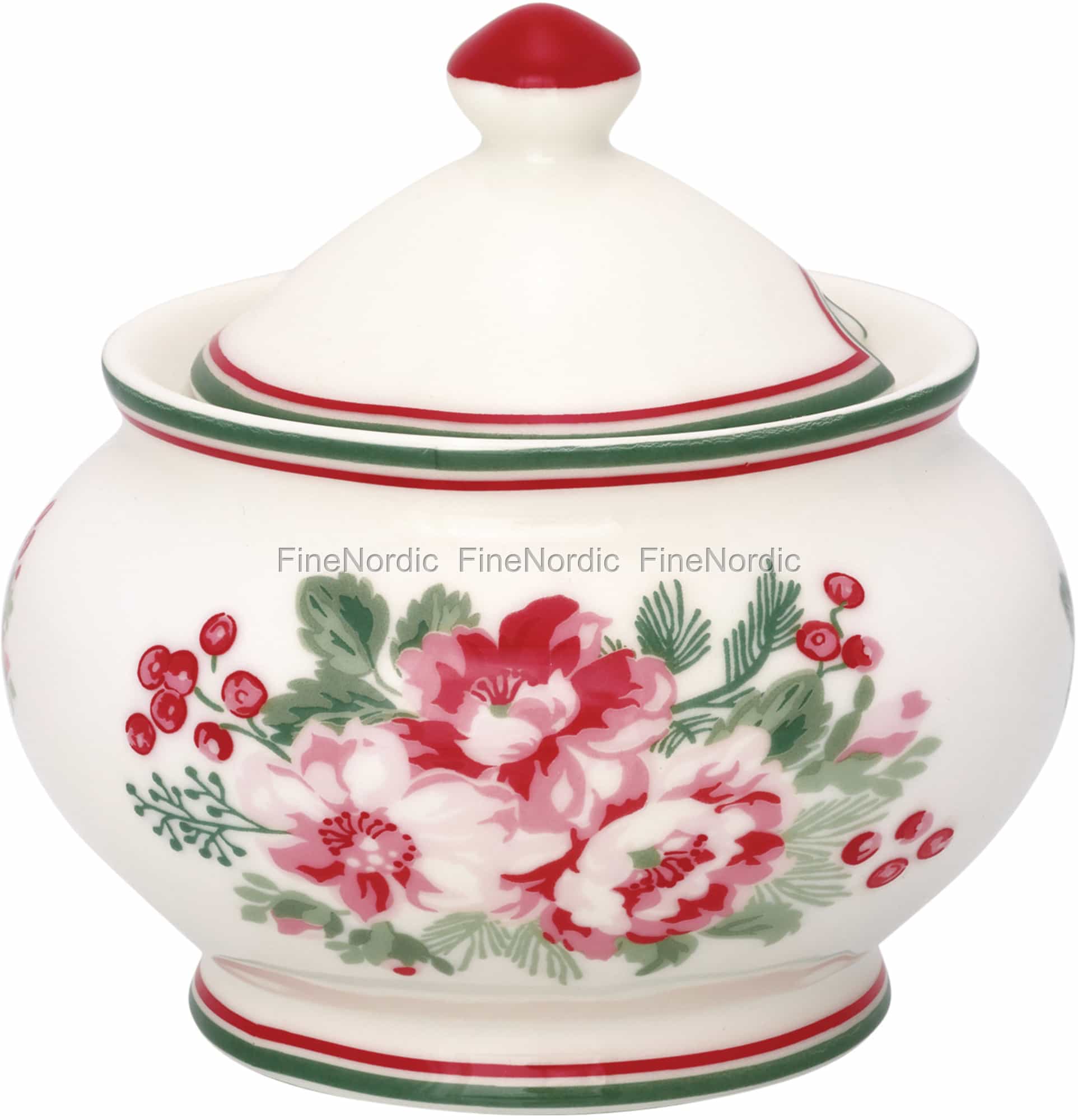 GreenGate Sugar Pot Round Charline White