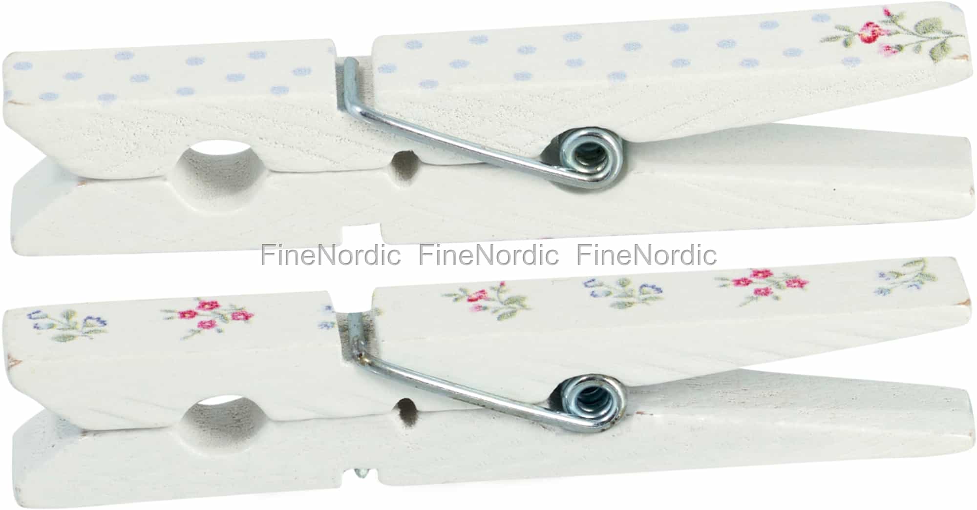 GreenGate Wooden Pegs Elwin White Small 12 pcs