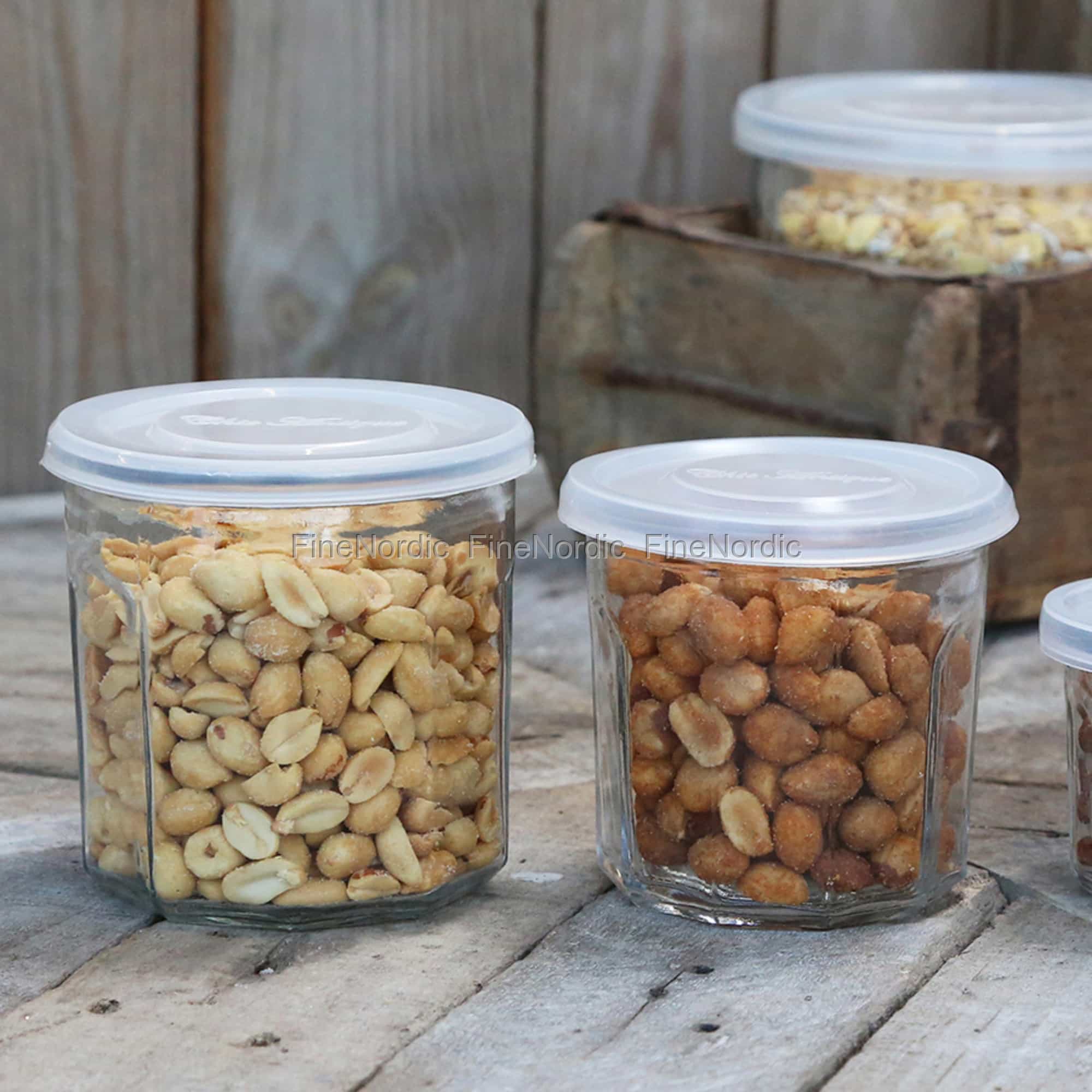 Chic Antique French jam jar with lid - 11 cm