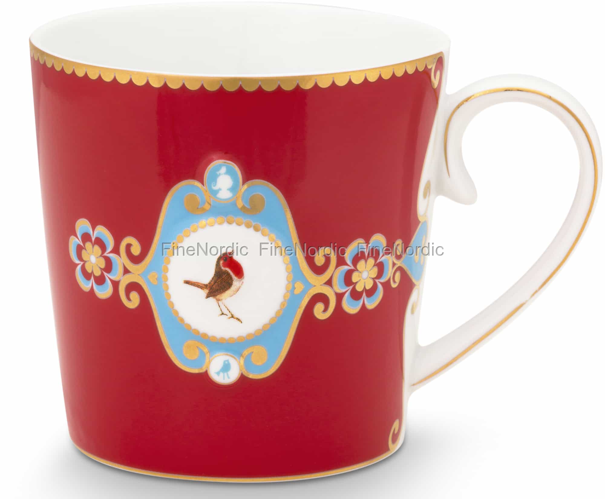 Pip Studio Mug Large Love Birds Medallion Red