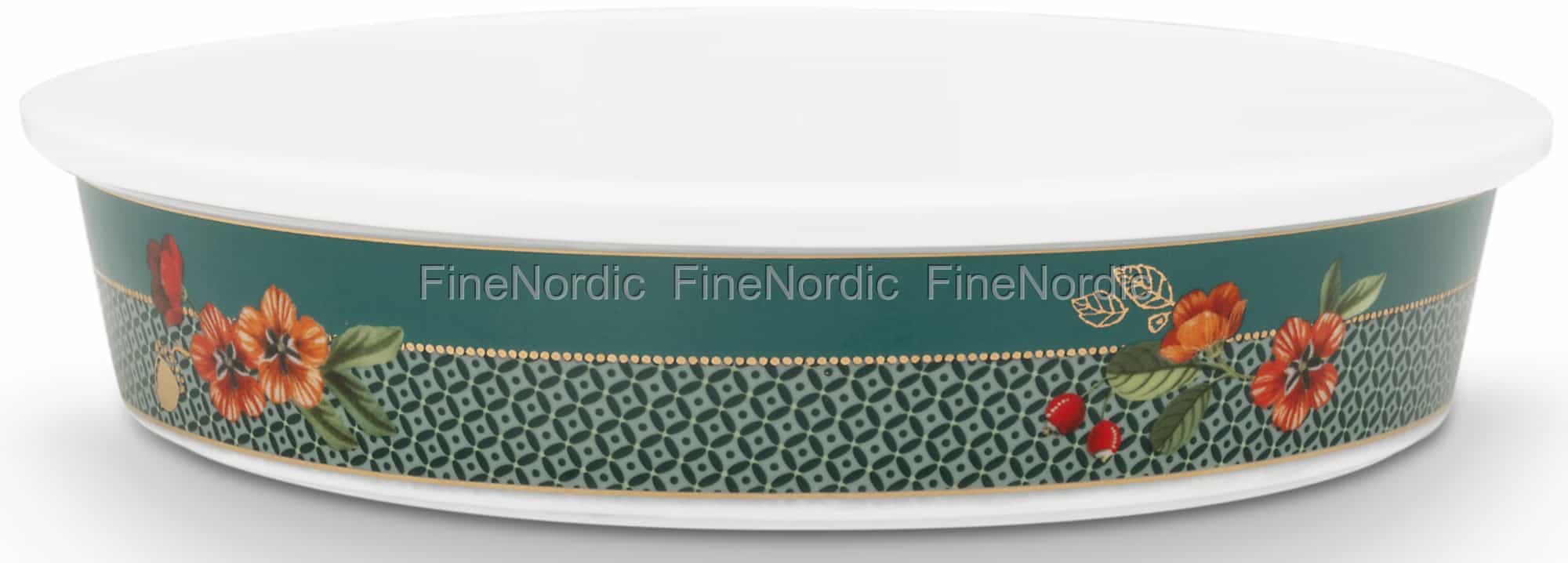 Pip Studio Baking Dish Round Winter Wonderland Green 21.6 x 4.5 cm