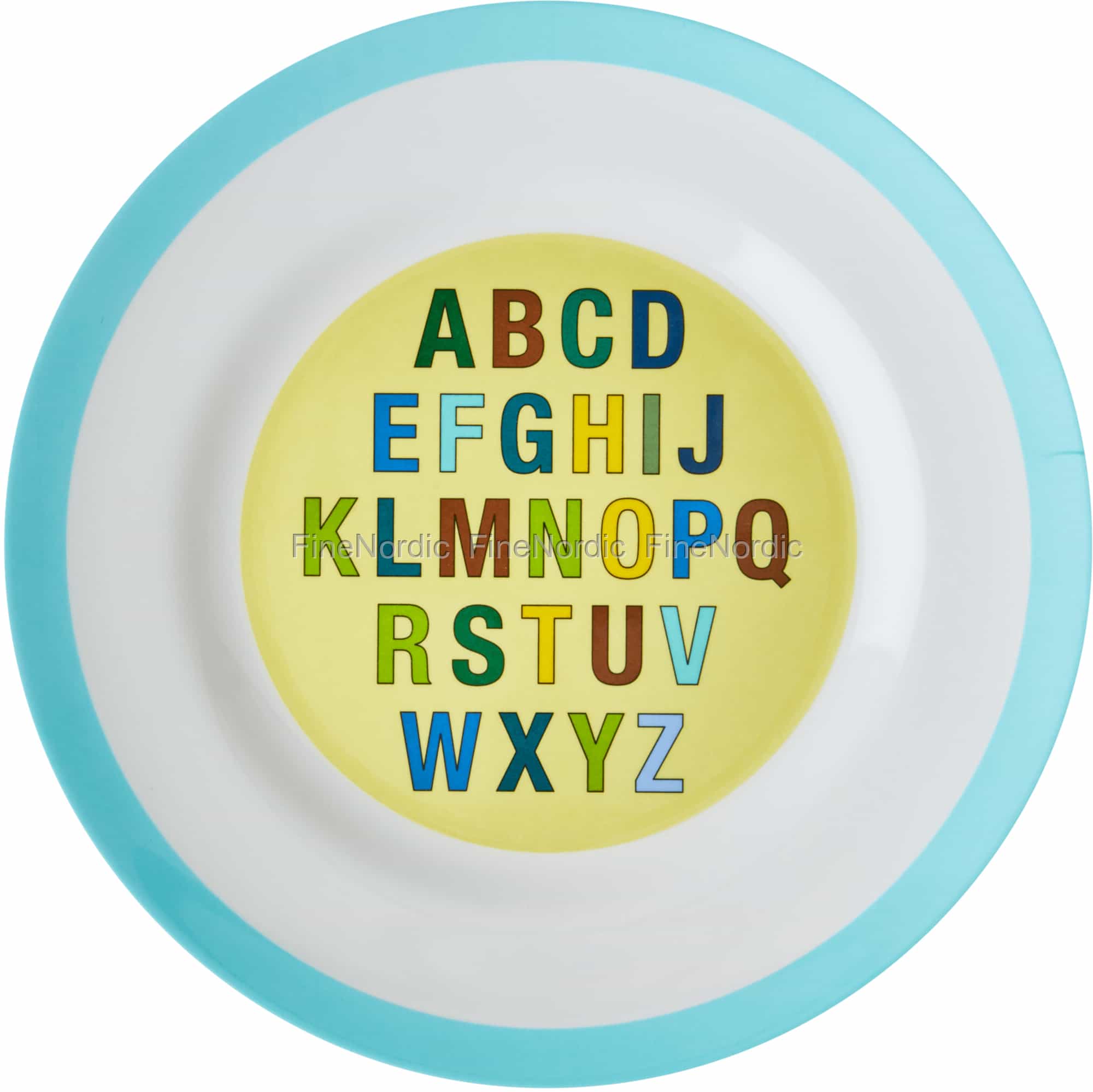 Rice Melamine Dinner Plate - Alphabet Blue