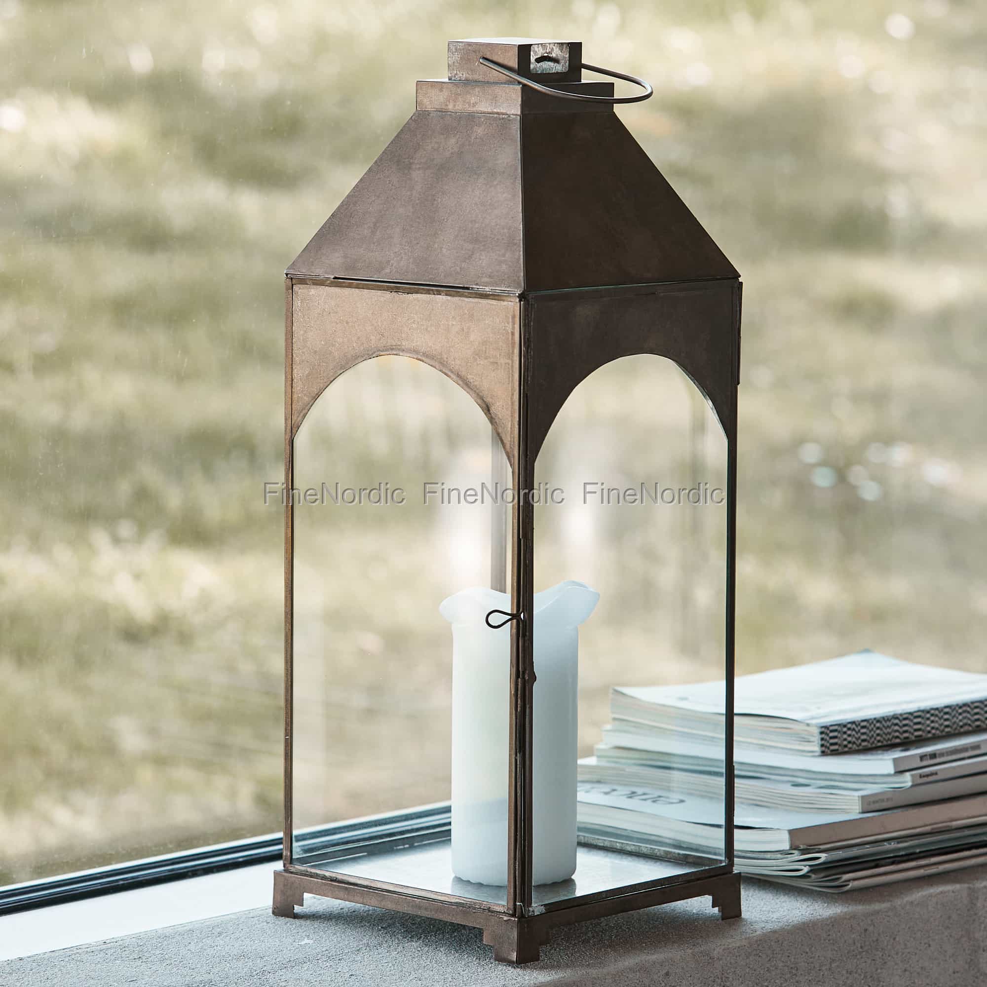 House Doctor Lantern Arch Antique Brass Large