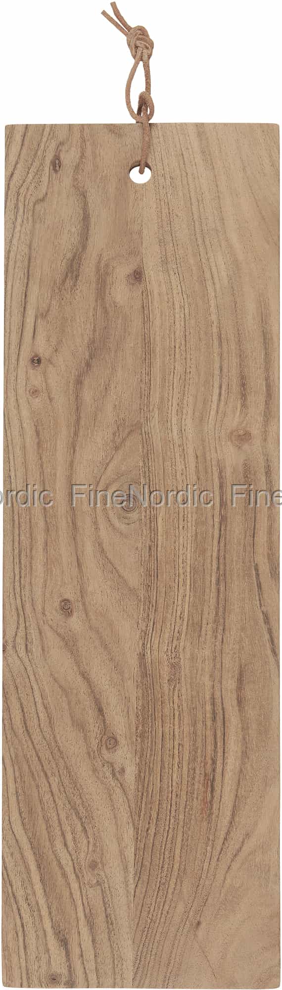 Ib Laursen Tapas Board Oblong Acacia Wood with Leather Cord Long