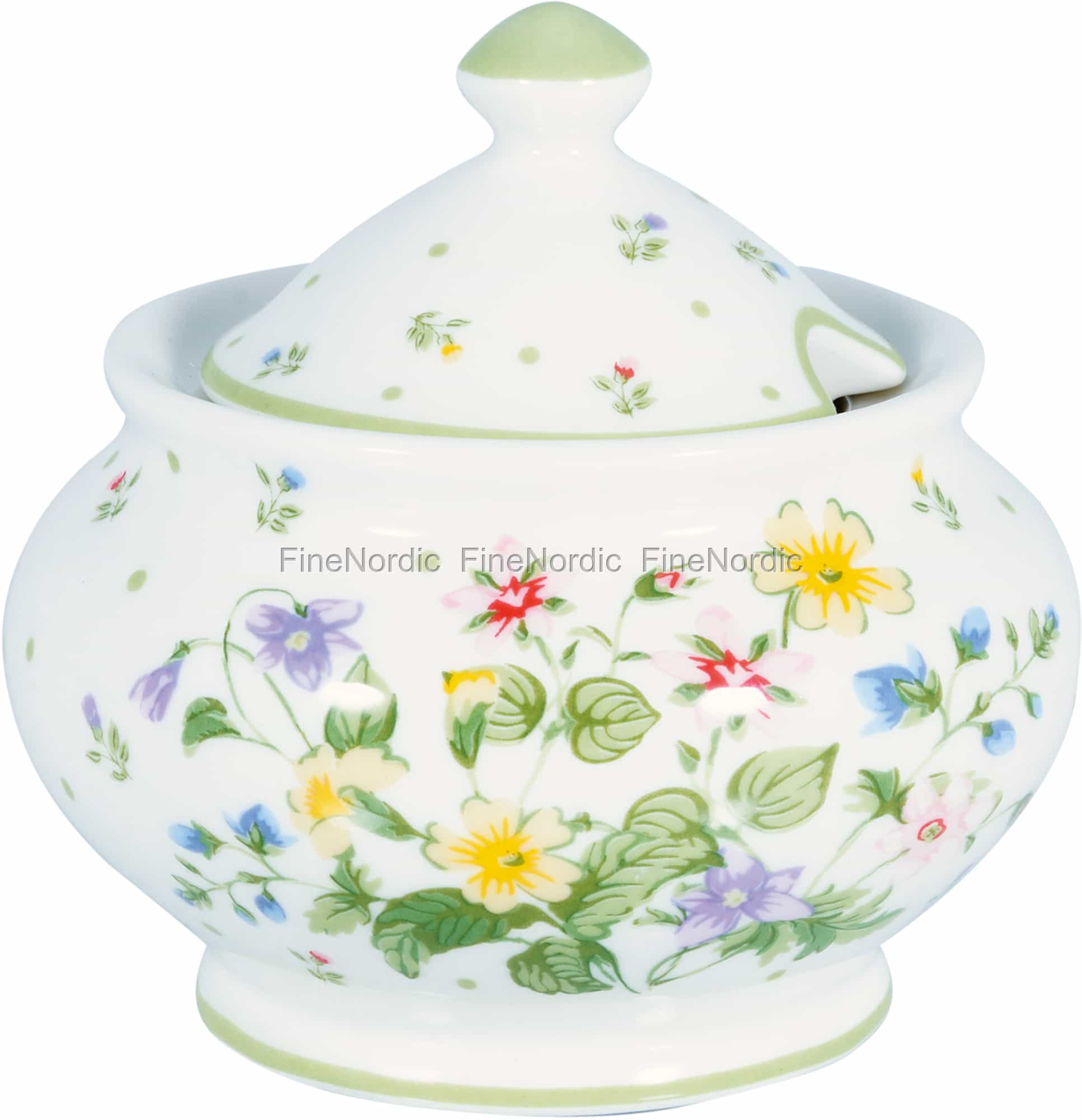 GreenGate Sugar Pot Round Fiola White