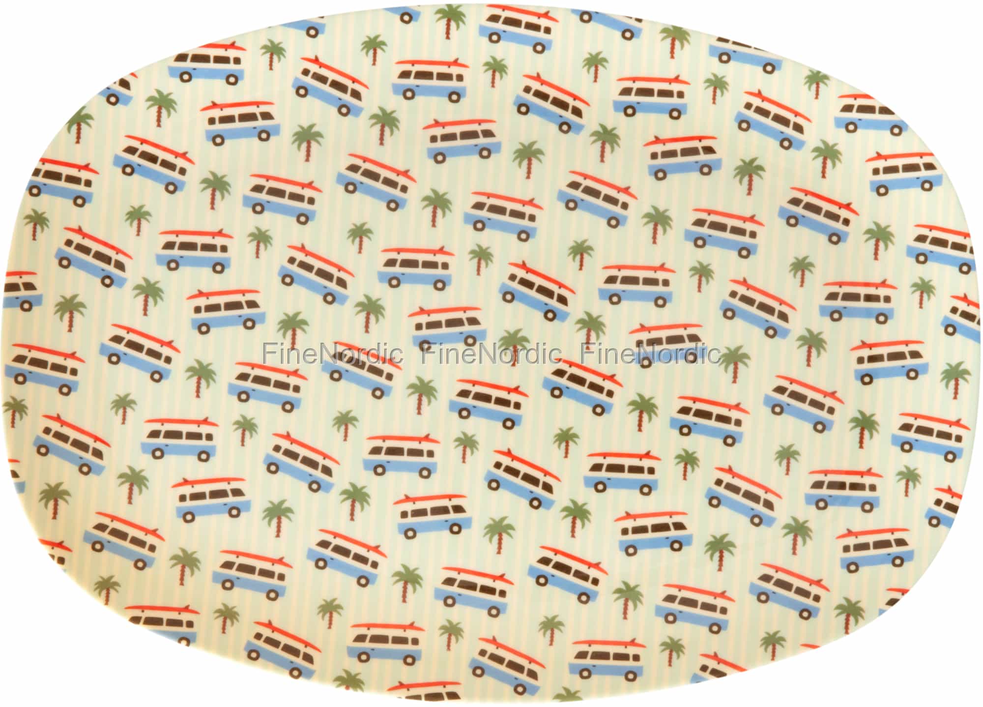 Rice Melamine Plate - Rectangular - Cars