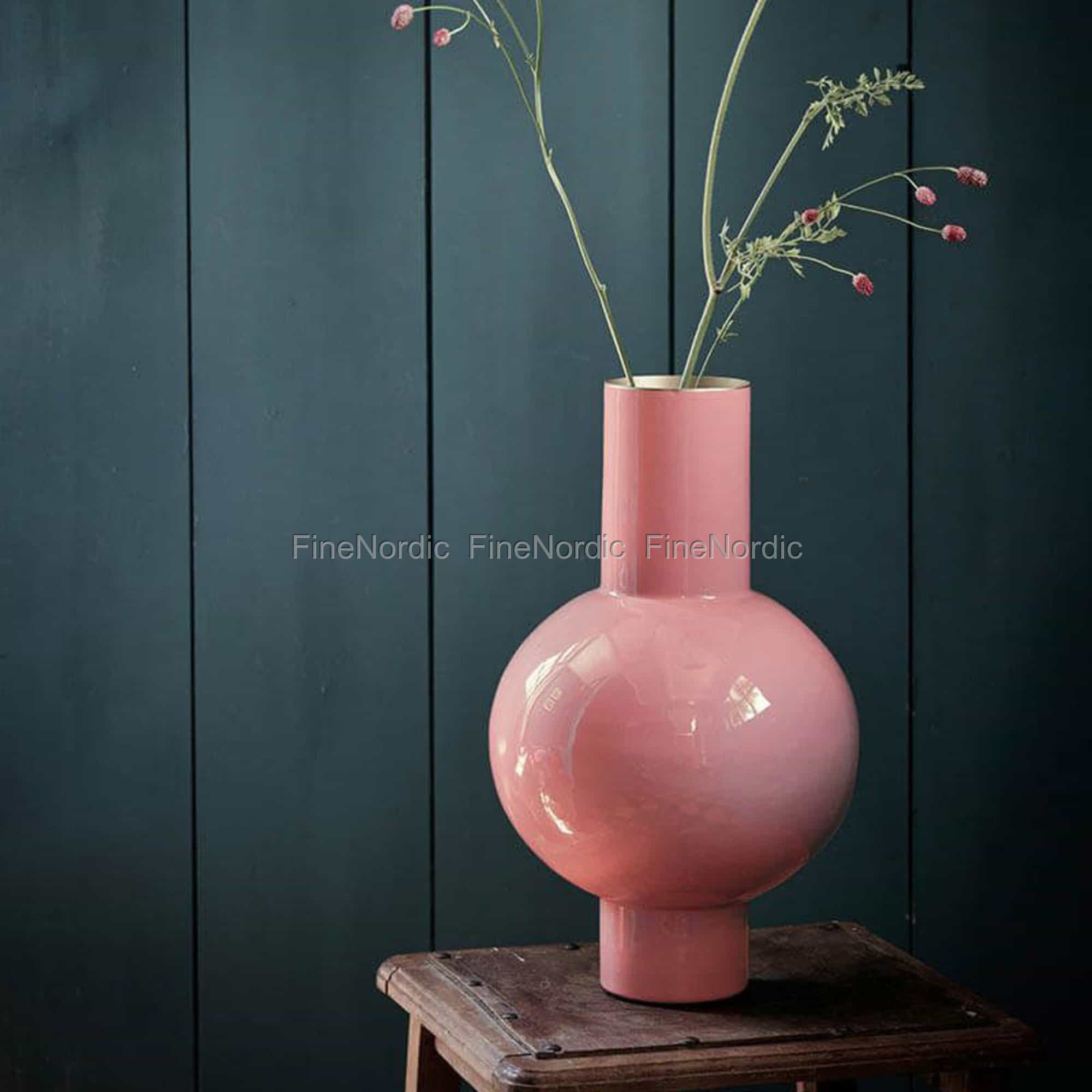 Pip Studio Vase Metal Pink 40 cm