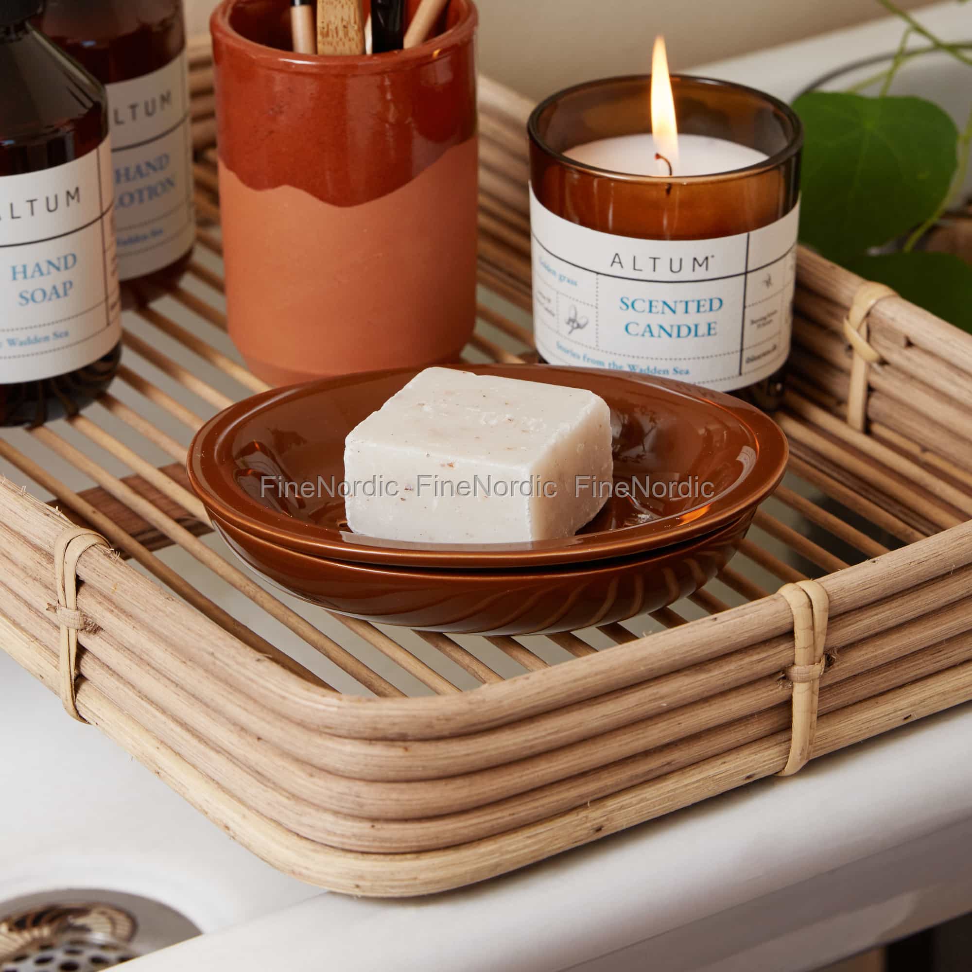 Ib Laursen Soap Dish 2 Parts Brown