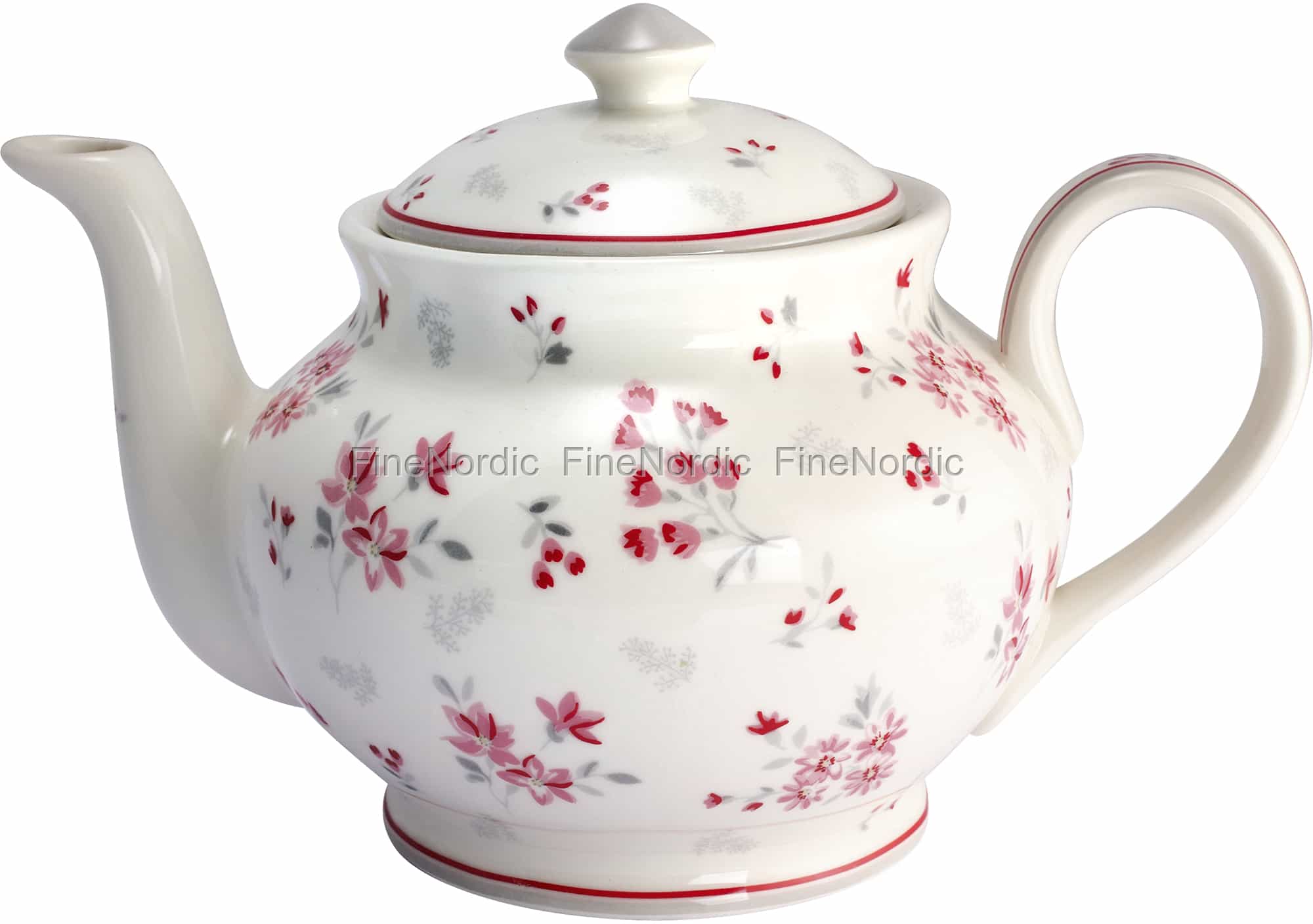 GreenGate Teapot Round Emberly White