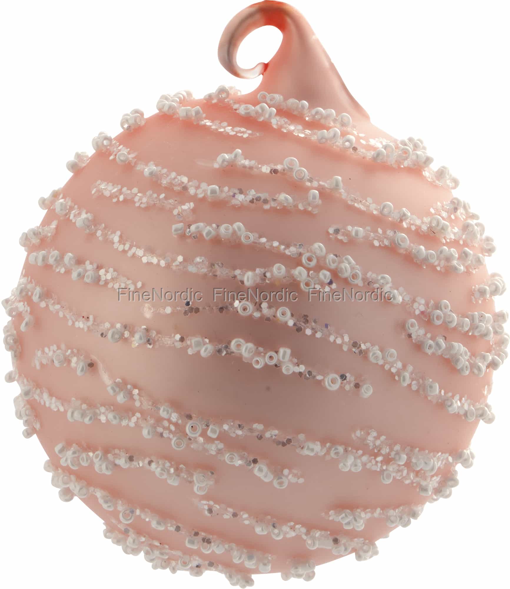 GreenGate Christmas Ball Glass Inge-Marie Pale Pink