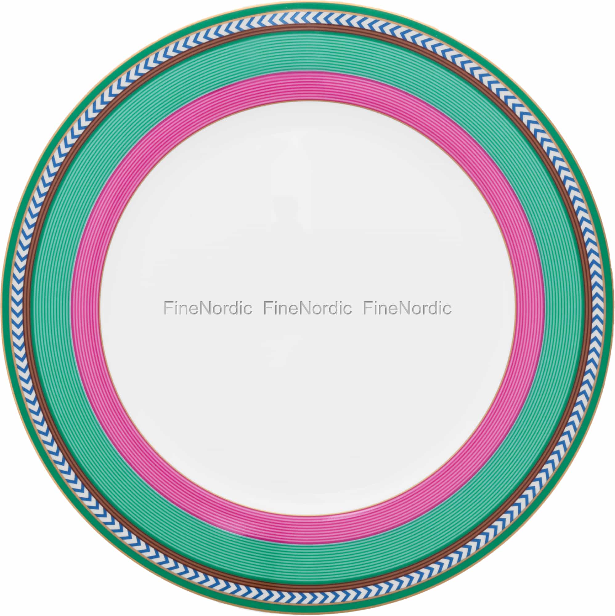 Pip Studio Dinner Plate Chique Stripes Pink-Green 28 cm