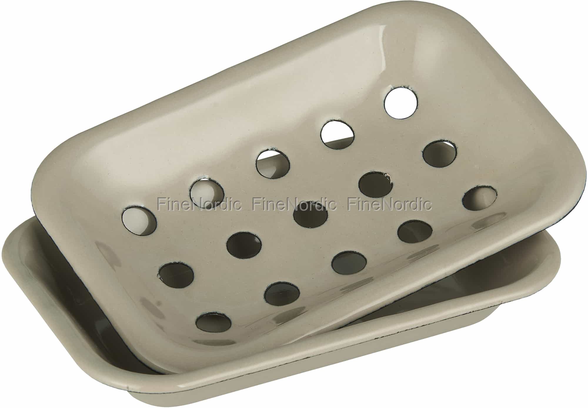 Ib Laursen Soap Dish 2 Parts Enamel Sand Coloured