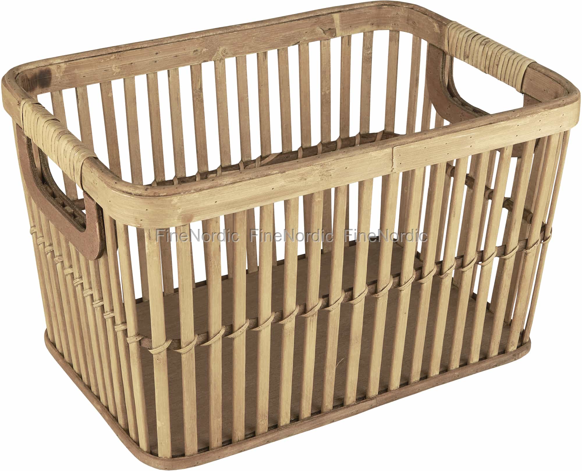 Ib Laursen Basket with Grasps Open Braid Bamboo