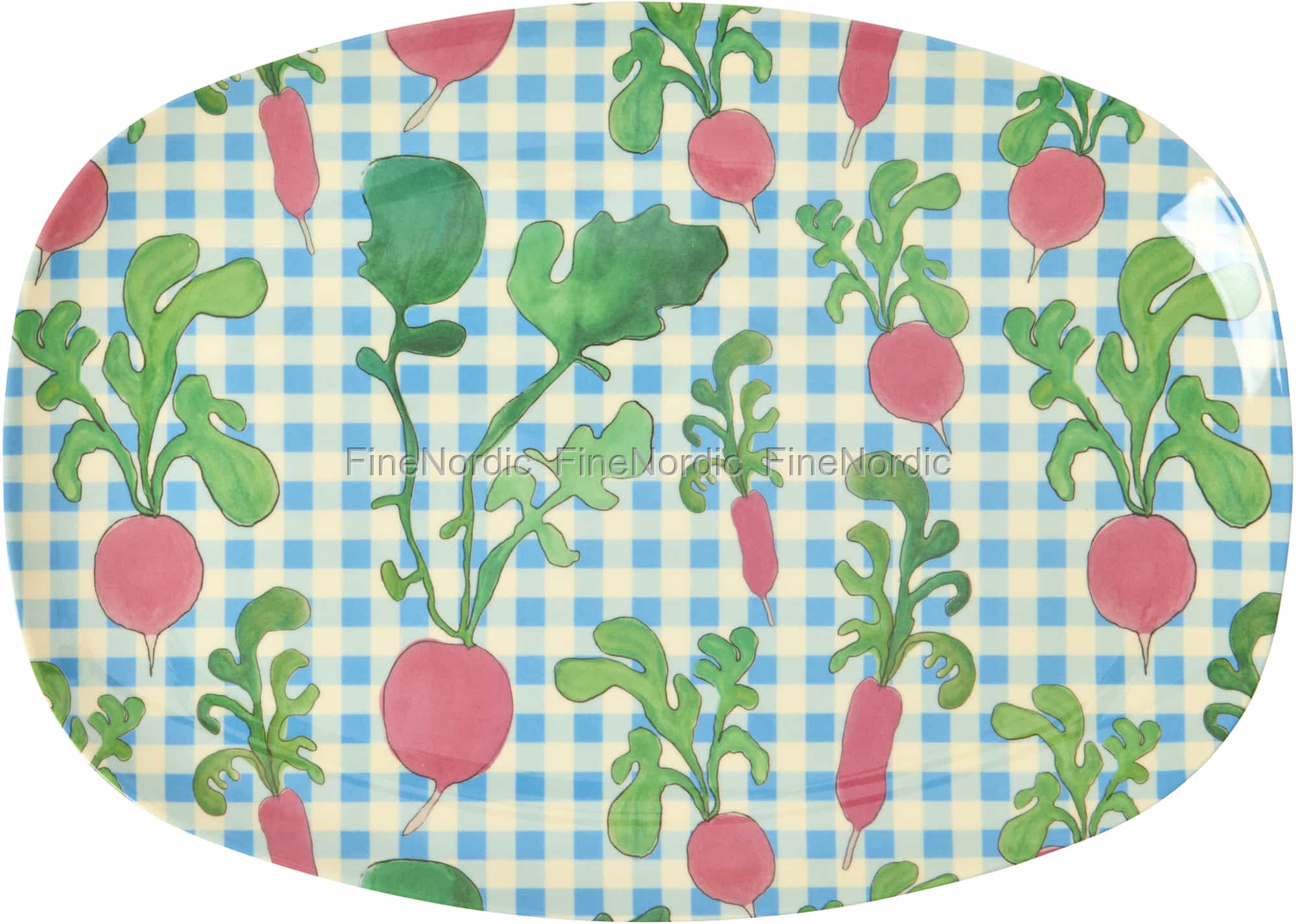 Rice Melamine Plate - Rectangular - Ravishing Radish