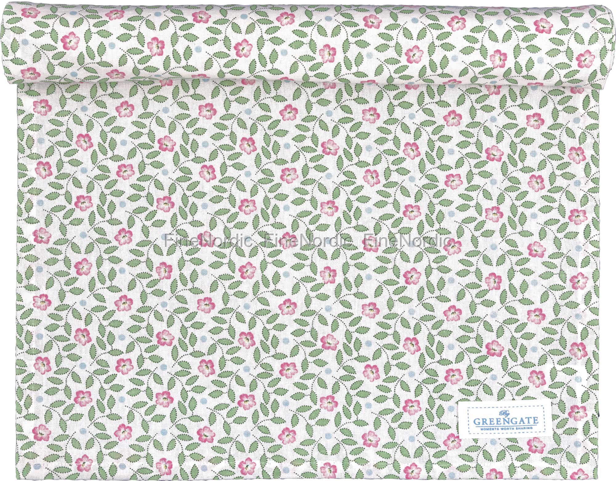 GreenGate Table Runner Lotta White 45 x 140 cm