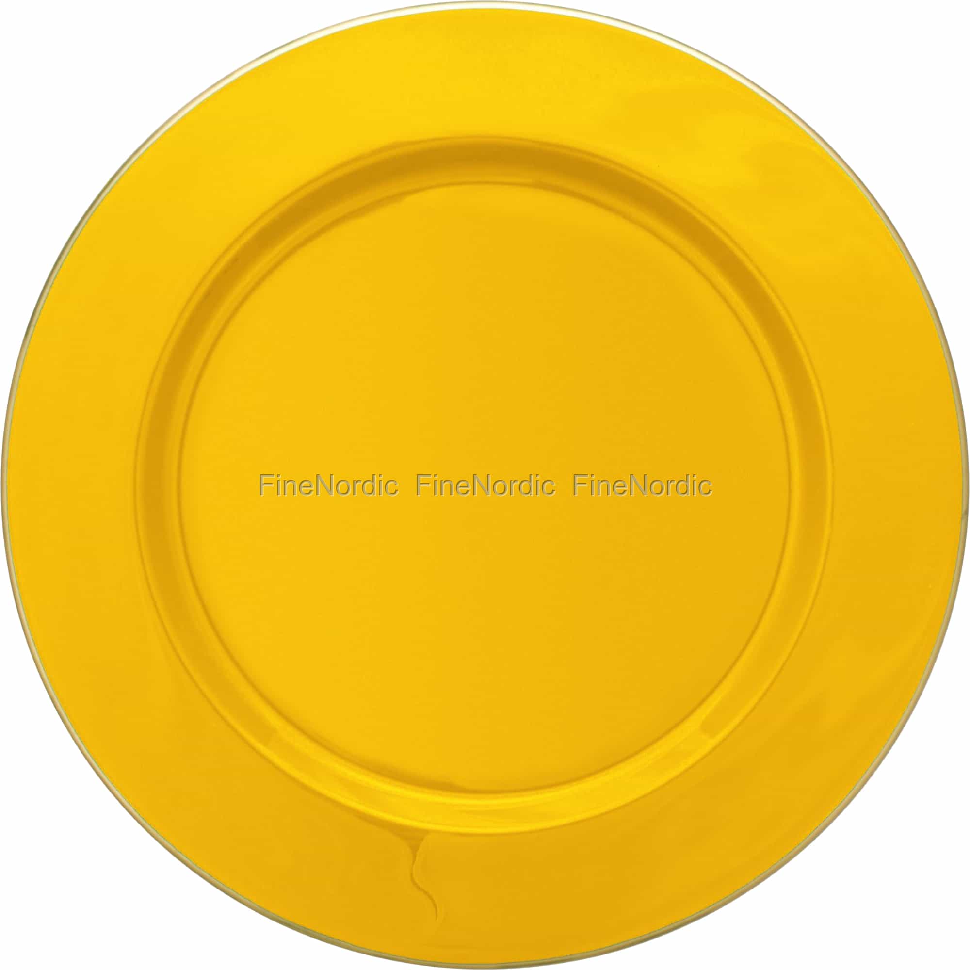 Pip Studio Plate Metal Yellow 32 cm
