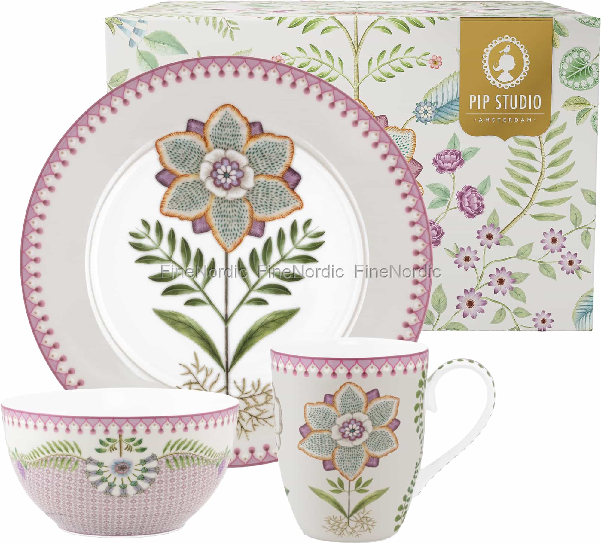 Pip Studio Breakfast Set Lily & Lotus Set of 3 in Gift Box