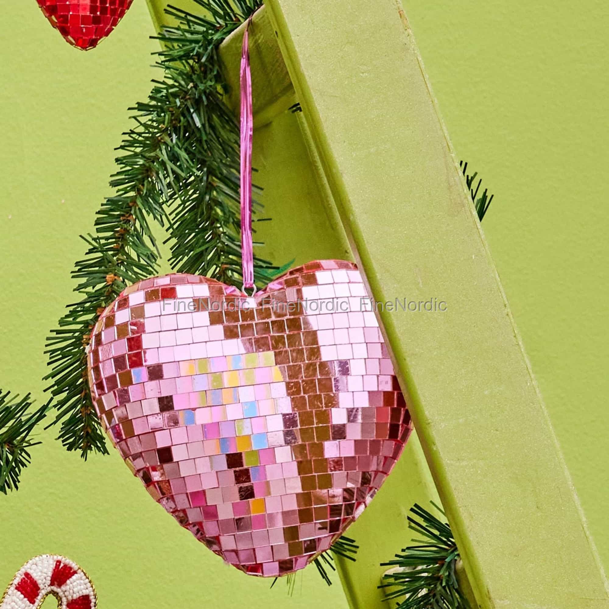 Rice Disco Ball - Heart Shaped - Soft Pink - Medium