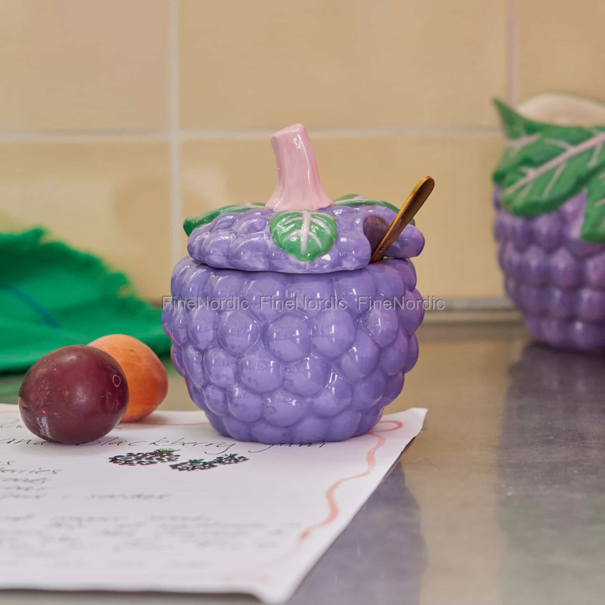 Rice Ceramic Jam Jar Lavender