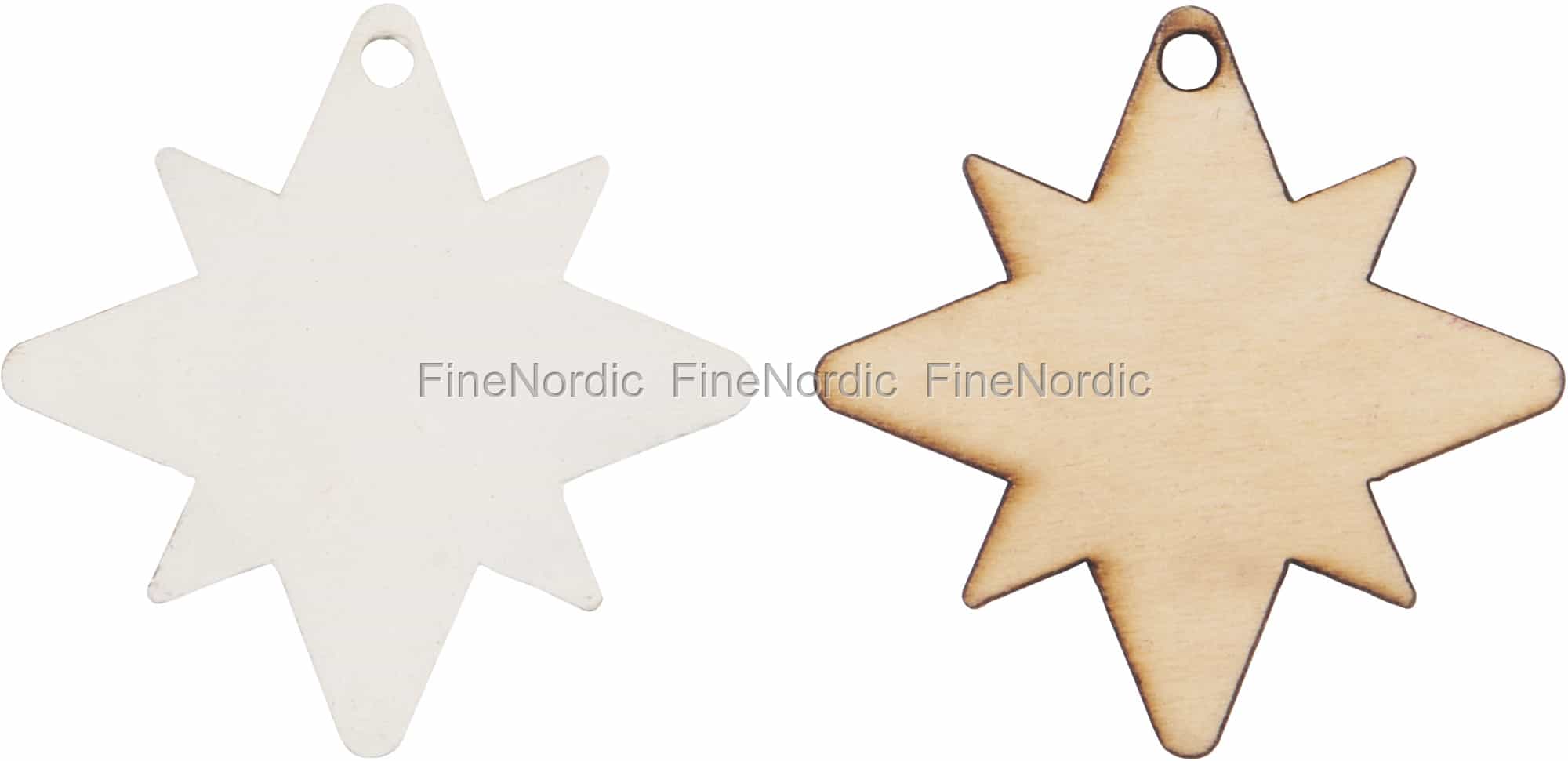 Ib Laursen Gift Hanger Star White and Natural 2 pcs