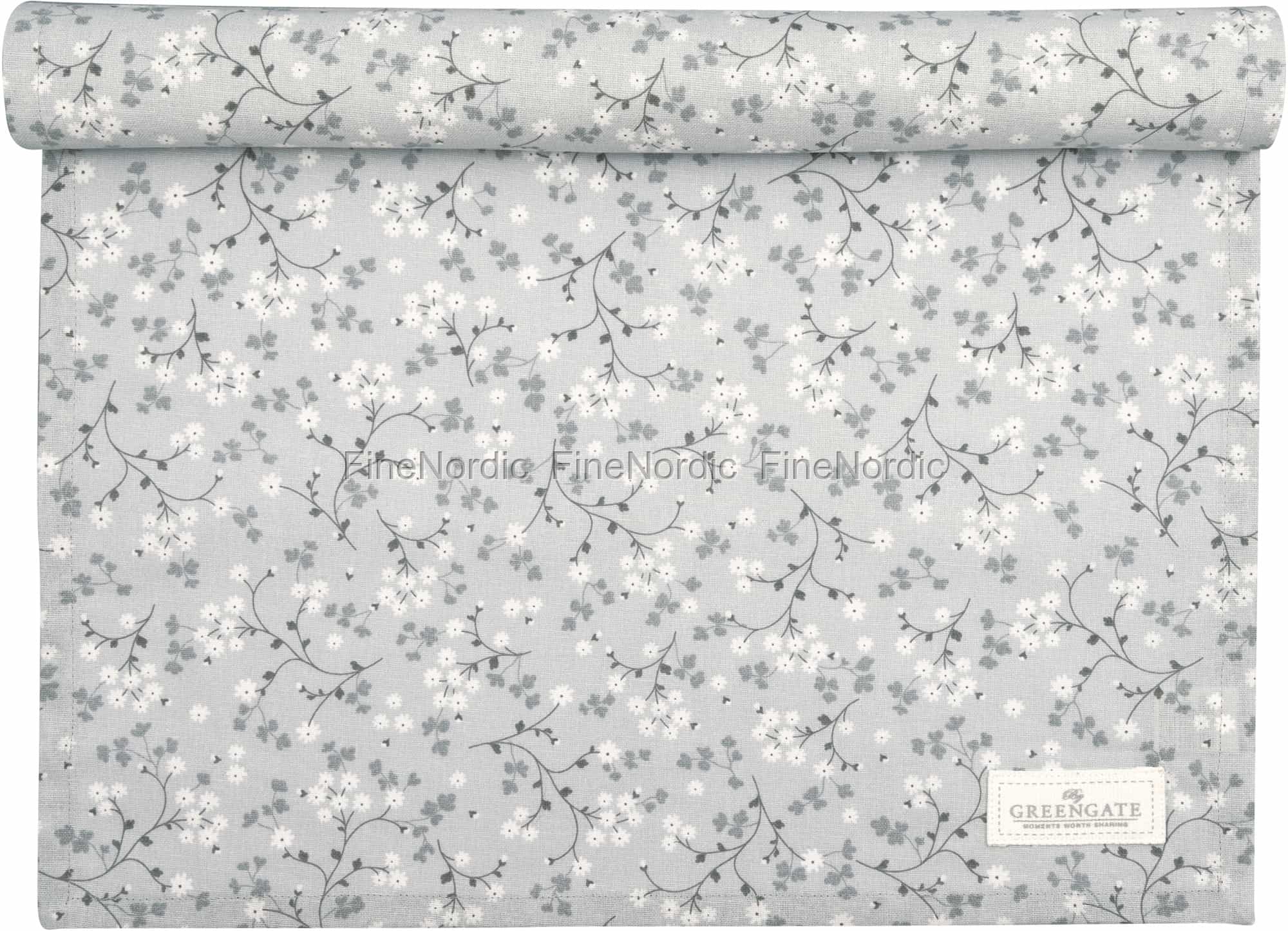 GreenGate Table Runner Emina Grey 45 x 140 cm