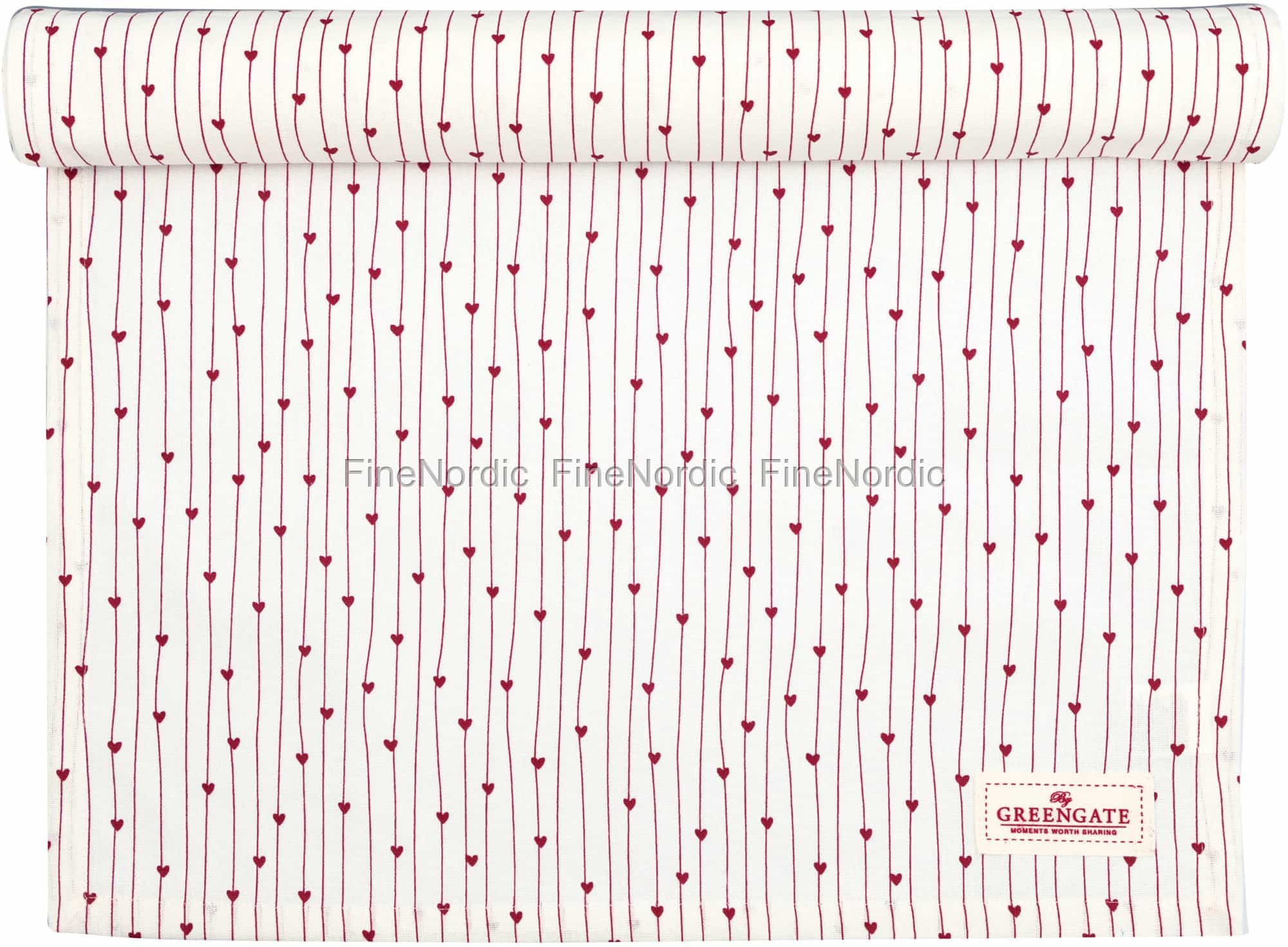 GreenGate Table Runner Grace White 45 x 140 cm