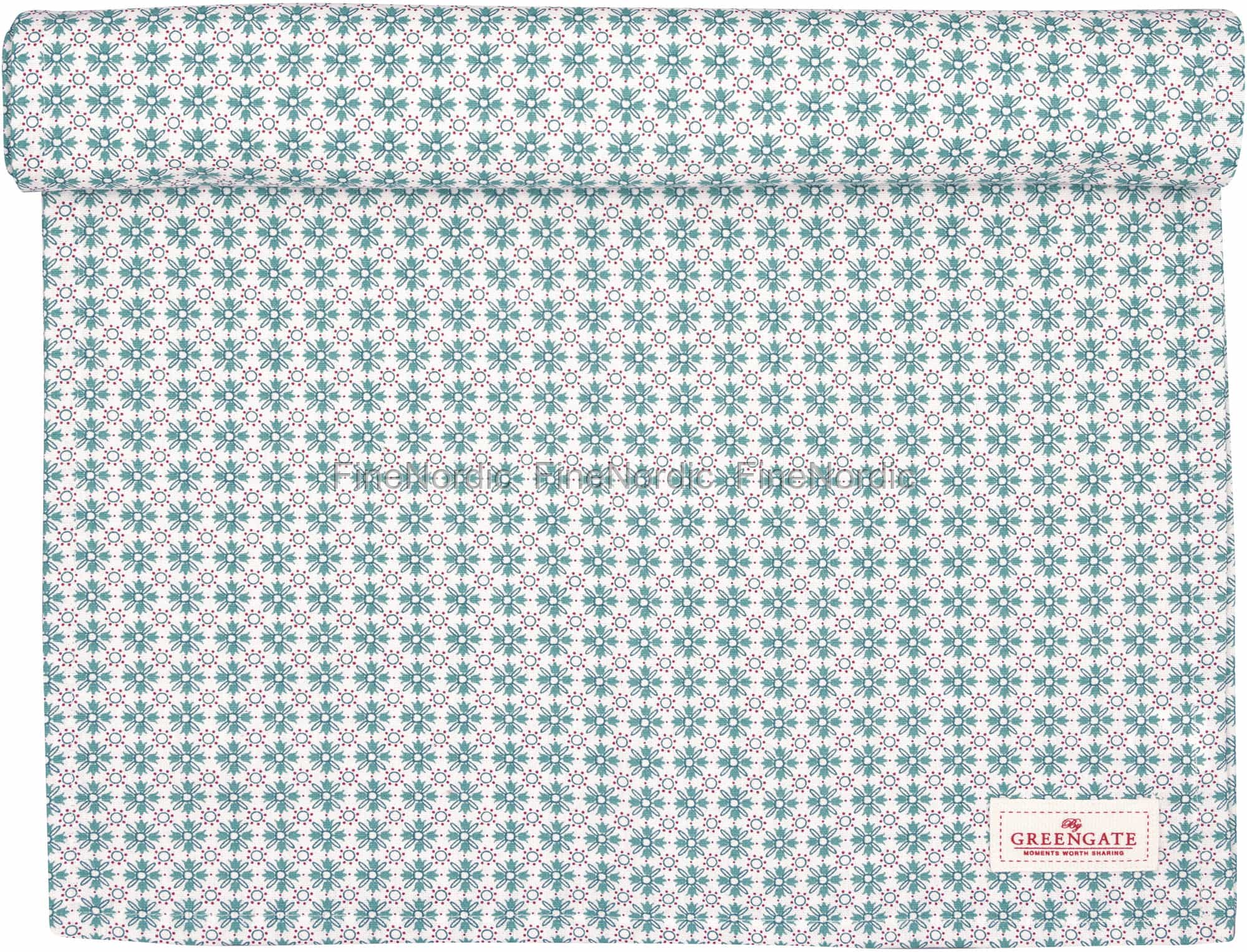 GreenGate Table Runner Kelsey White 45 x 140 cm