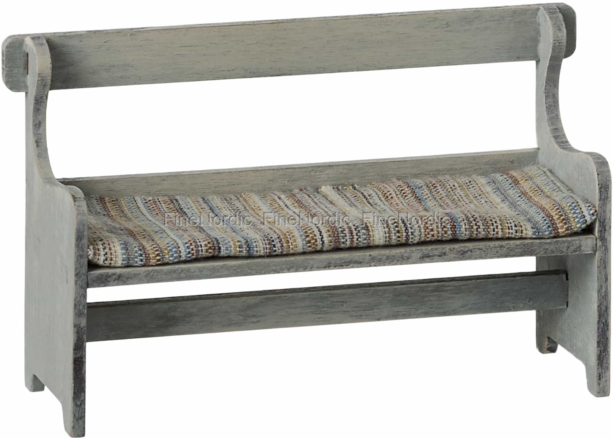 Maileg Miniature Bench for Mouse - Vintage Grey