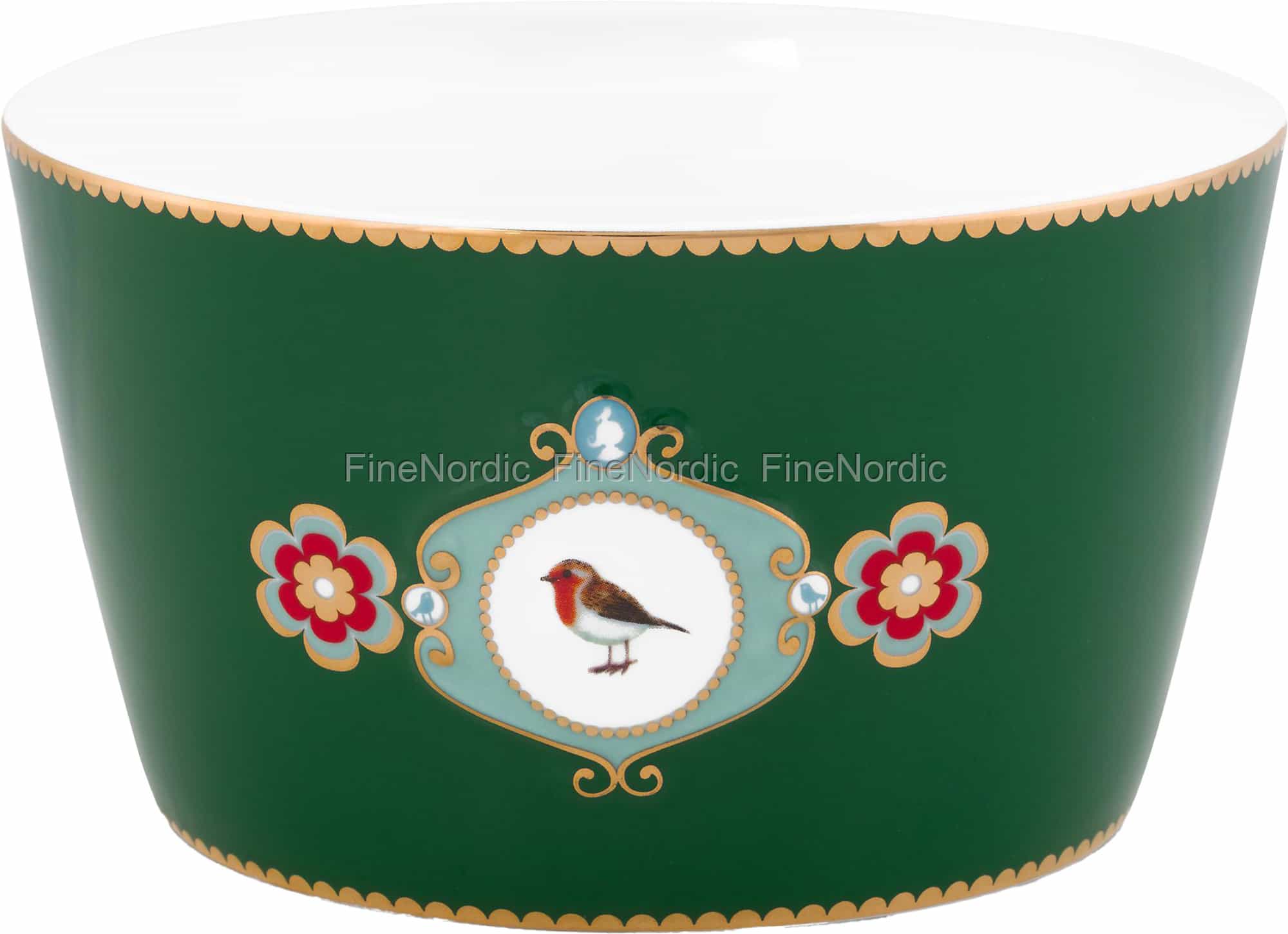 Pip Studio Bowl Love Birds Medallion Dark Green 15 cm