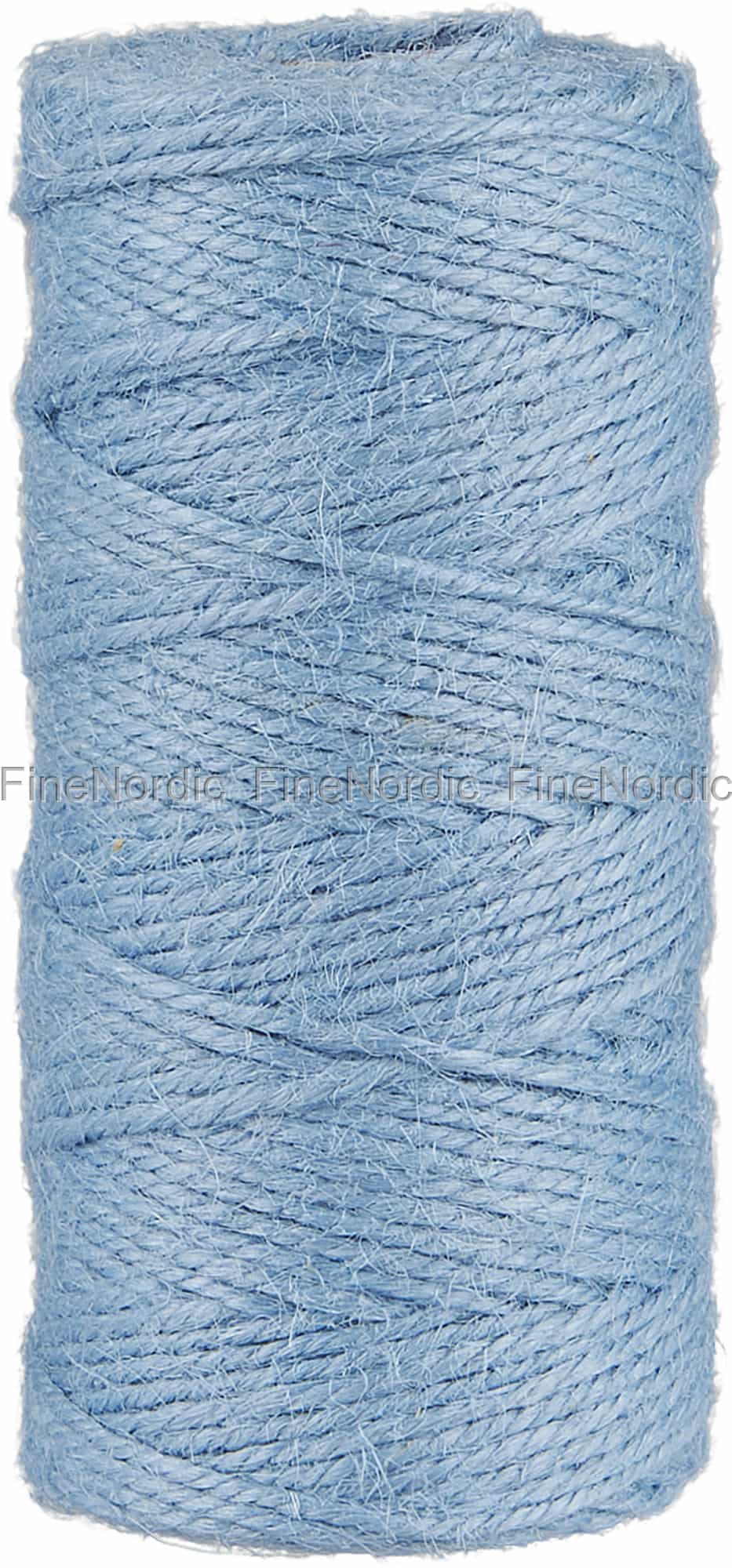 Ib Laursen Jute String Light Blue 100 m
