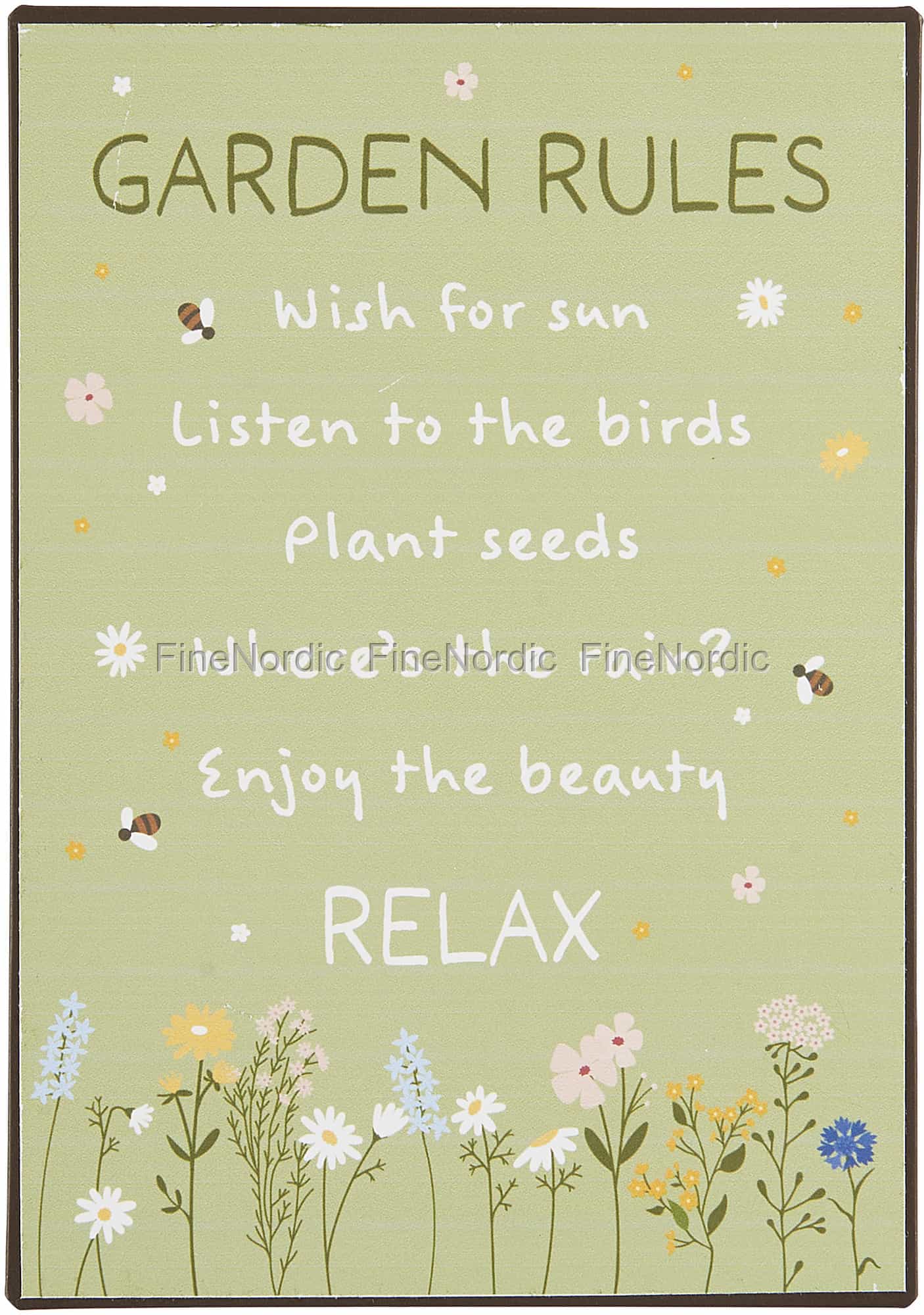 Ib Laursen Metal Sign Garden Rules