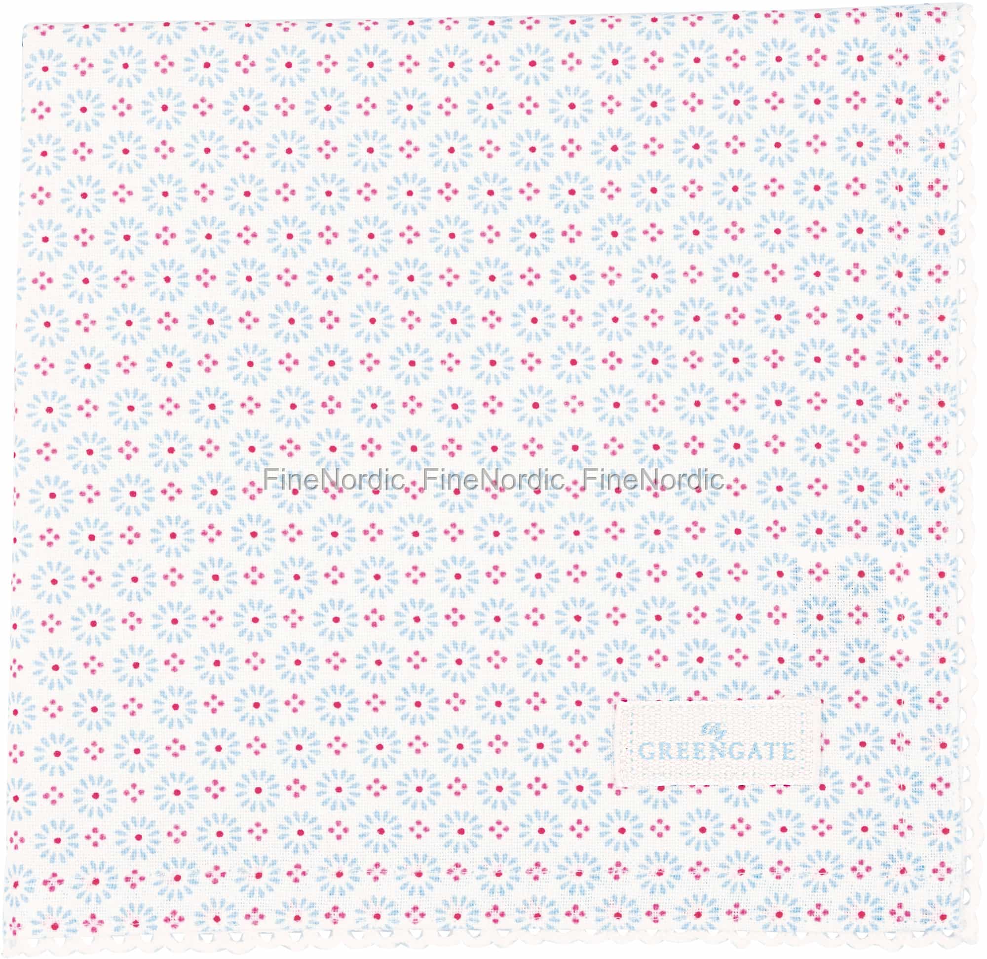 GreenGate Cloth Napkin with Lace Narina Pale Blue