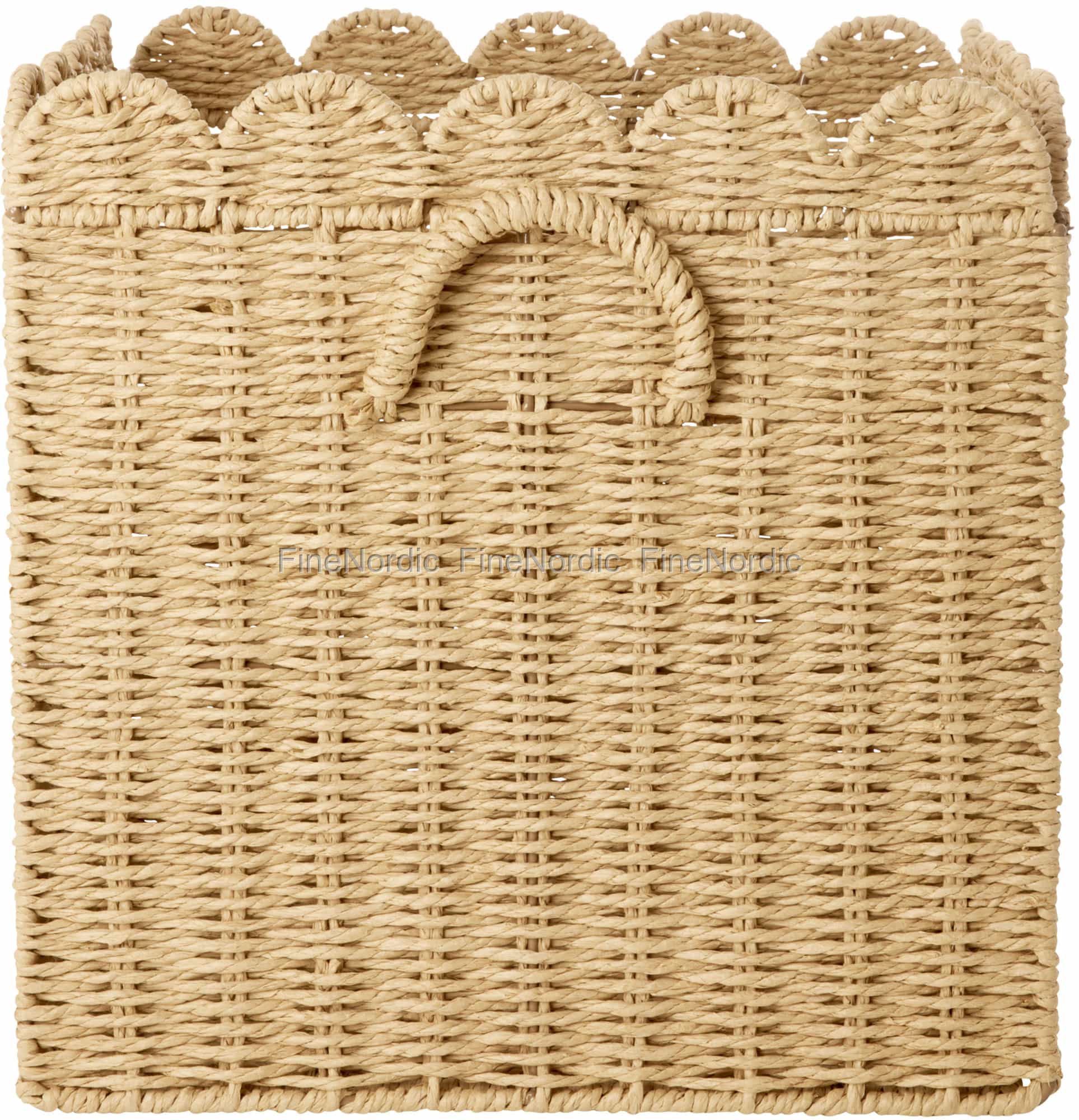 Rice Paper Rope Foldable Basket - Natural - Large
