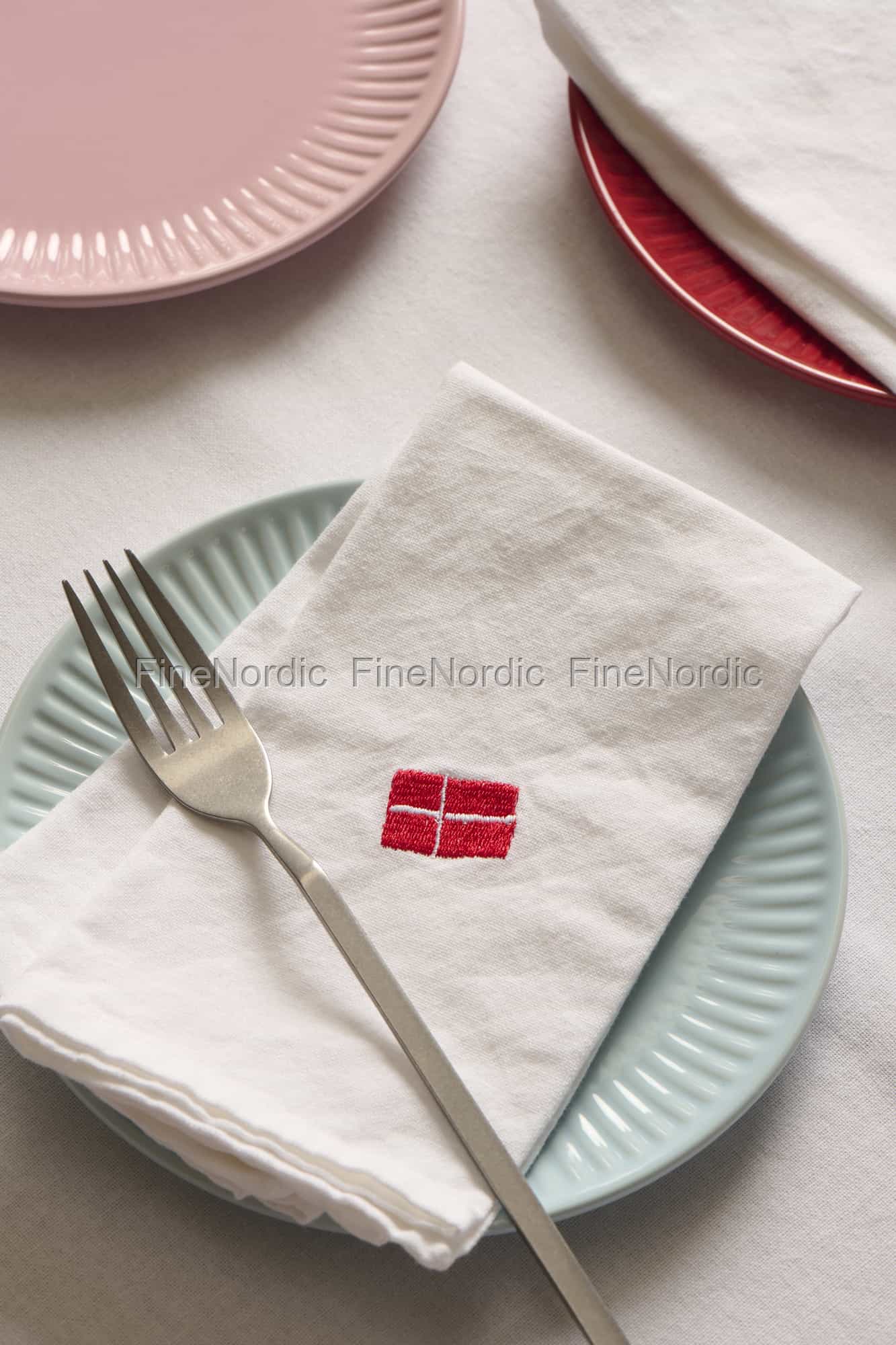 Cloth Napkin with Danish Flag | Ib Laursen Table Linen