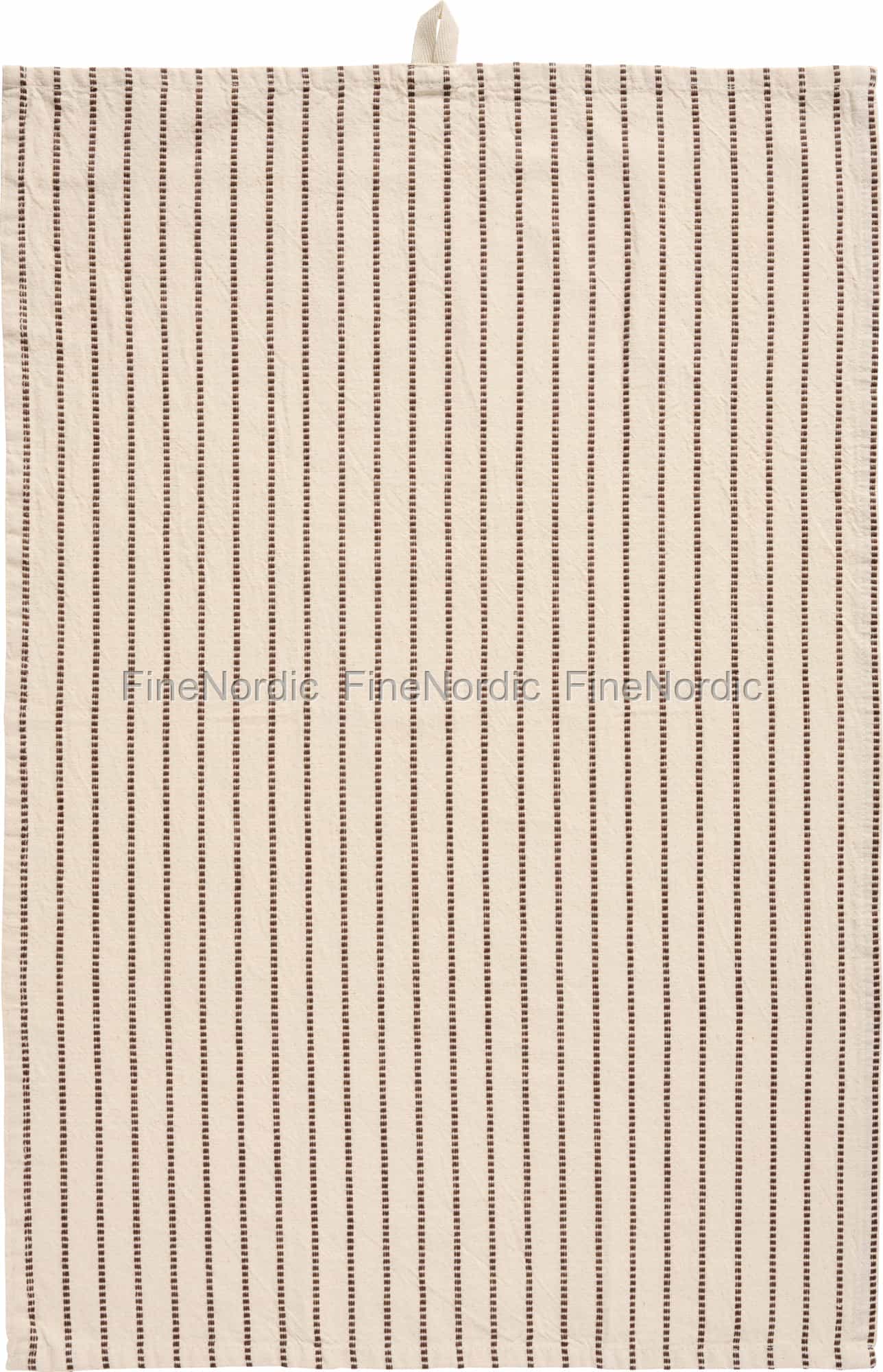 Ib Laursen Tea Towel "Dixie" Natural with Brown Woven Stripes