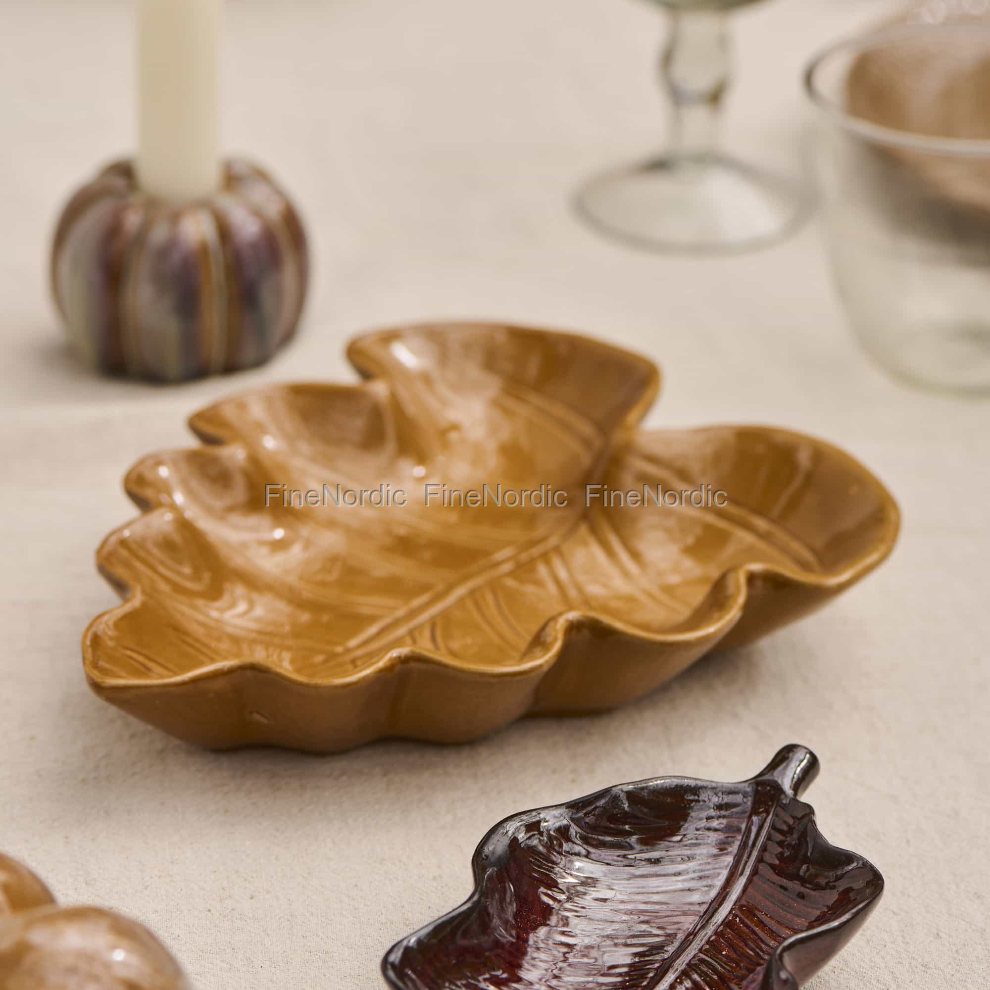 Ib Laursen Bowl Leaf-Shaped Large