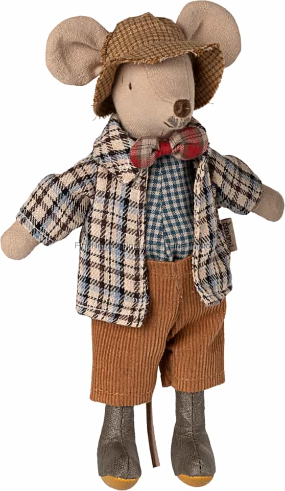 Maileg Granddad Mouse - with Magnetic Hands