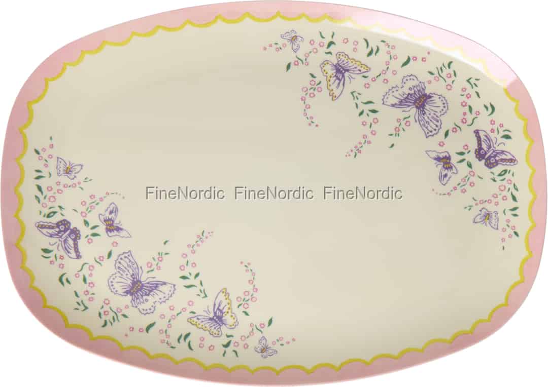 Rice Melamine Plate - Rectangular "Spread Your Wings"