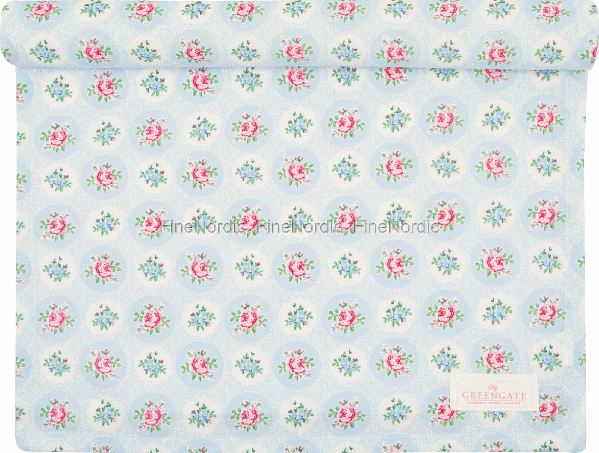GreenGate Table Runner "Elle Pale Blue" 45 x 140 cm